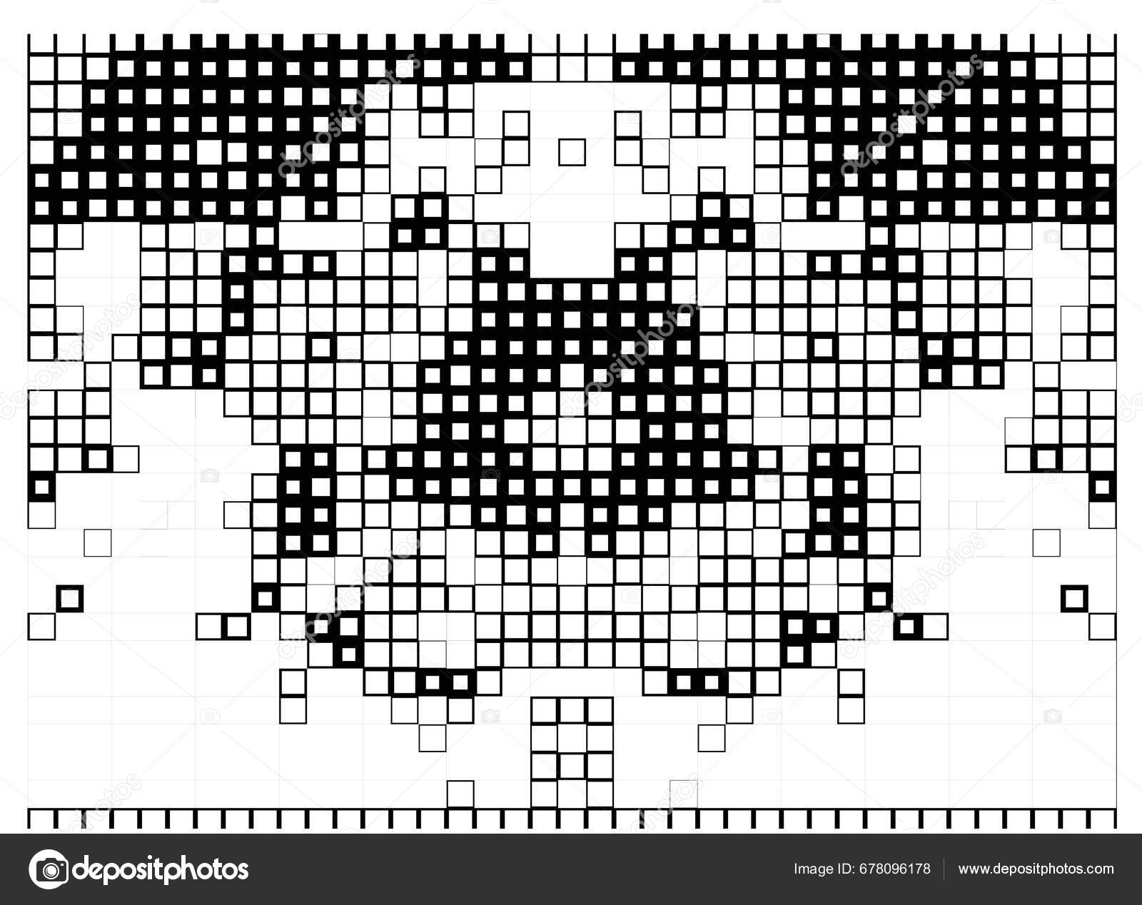 Pixel Mosaic Halftone Background Vector Illustration Stock Vector by ...