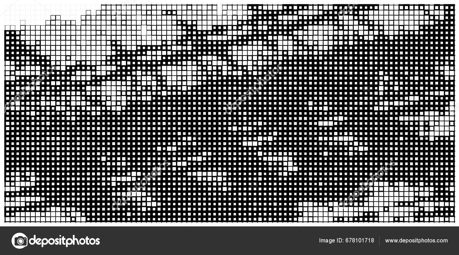 Pixel Mosaic Based Square Icon Black White Abstract Texture Background ...