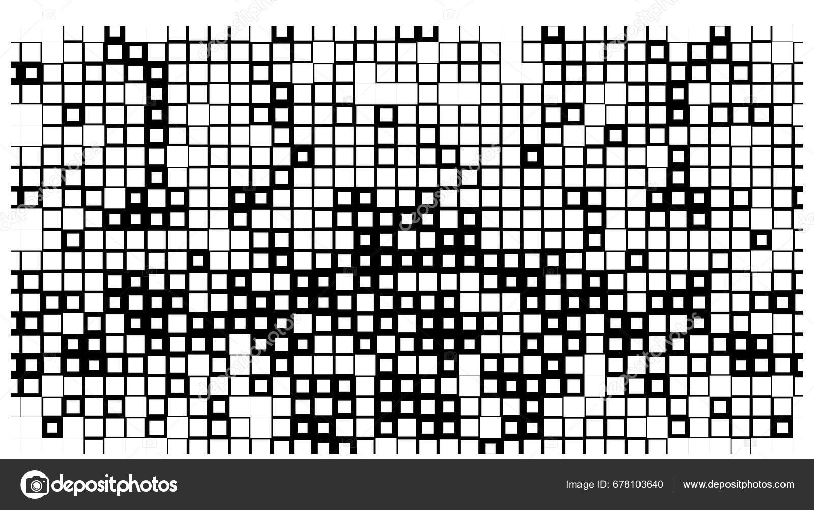 Pixel Mosaic Based Square Icon Black White Abstract Texture Background ...