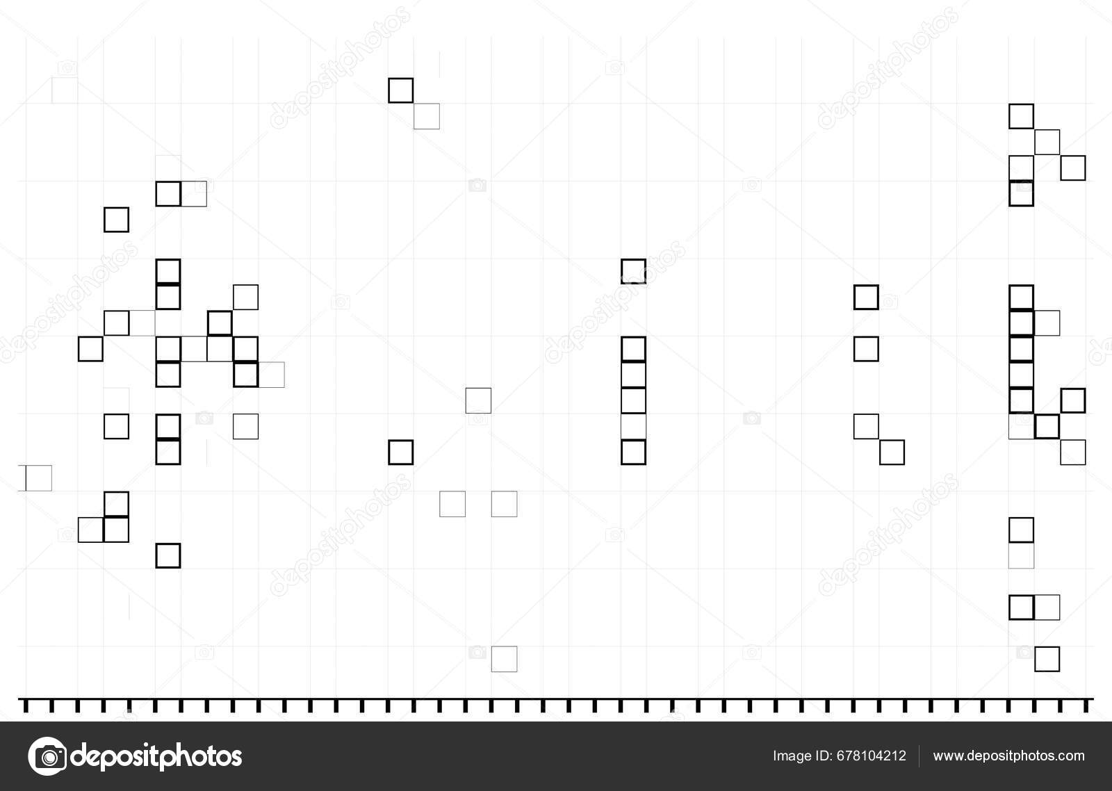 Pixel Mosaic Based Square Icon Black White Abstract Texture Background ...