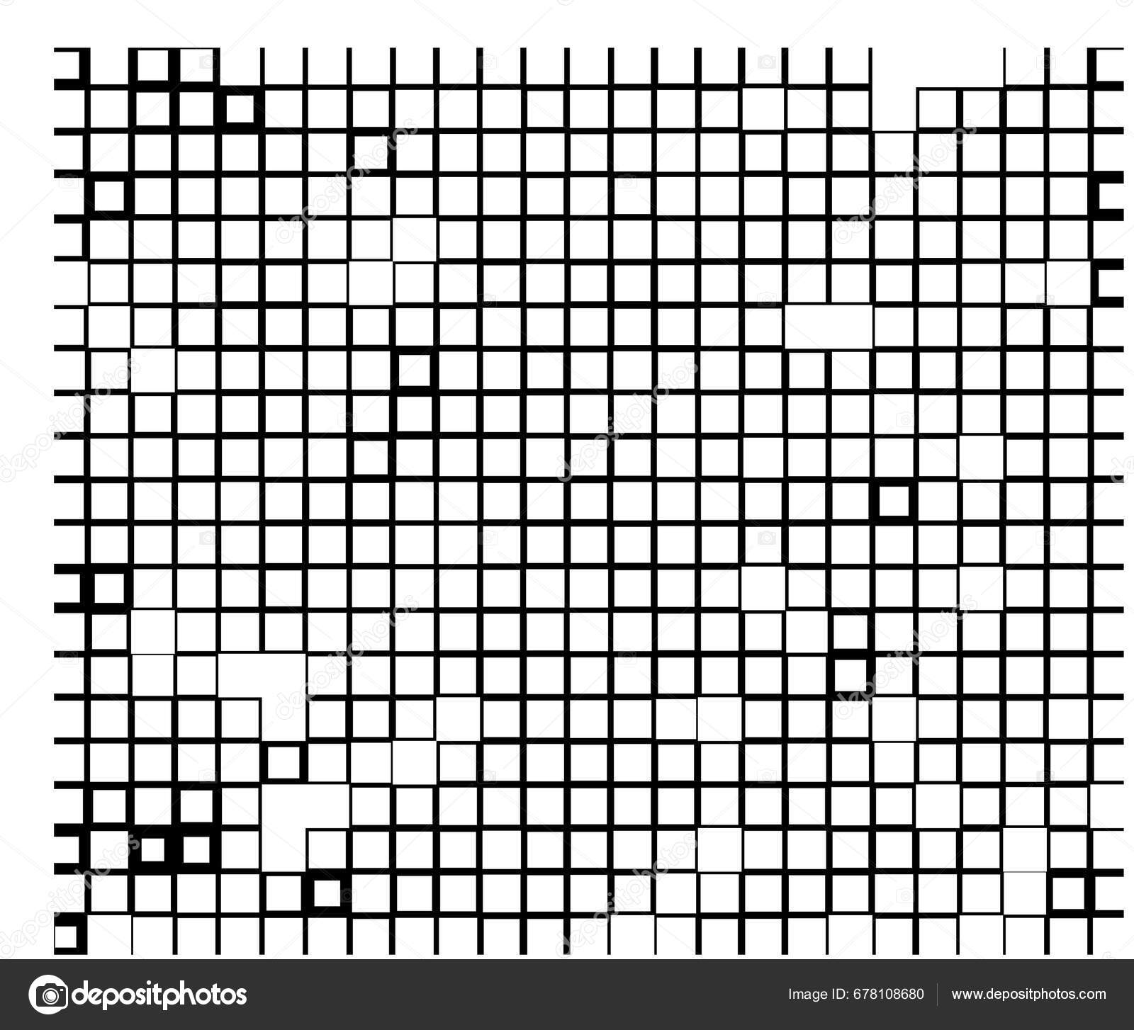 Pixel Mosaic Based Square Icon Black White Abstract Background Stock ...