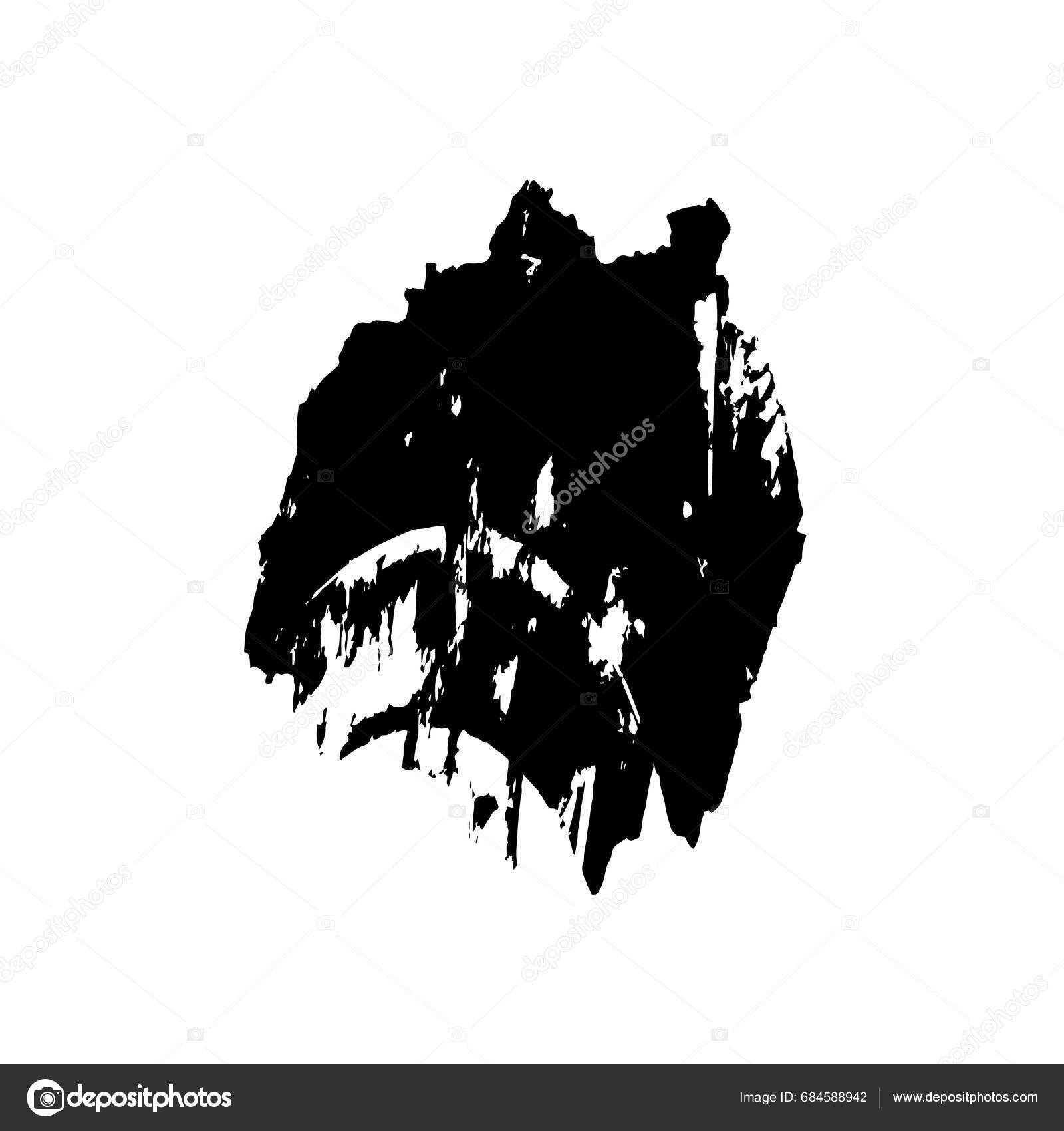 Vettoriale stockPennellata Nera Isolata Sfondo Bianco di ©Toluk #684588942