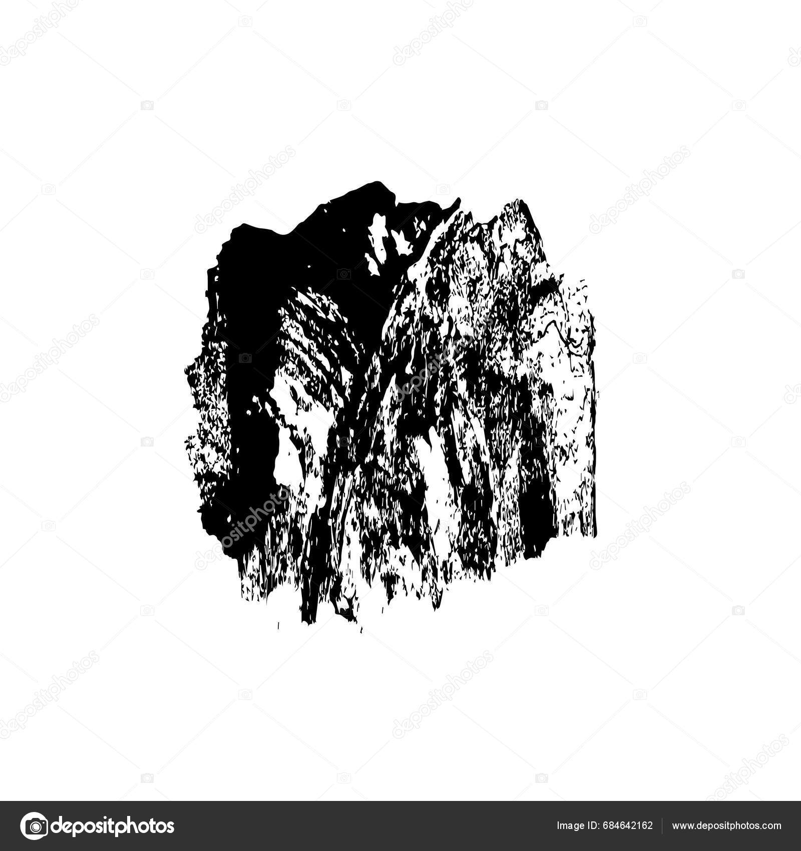 Black Ink Brush Stroke White Background Stock Vector by ©Toluk 684642162
