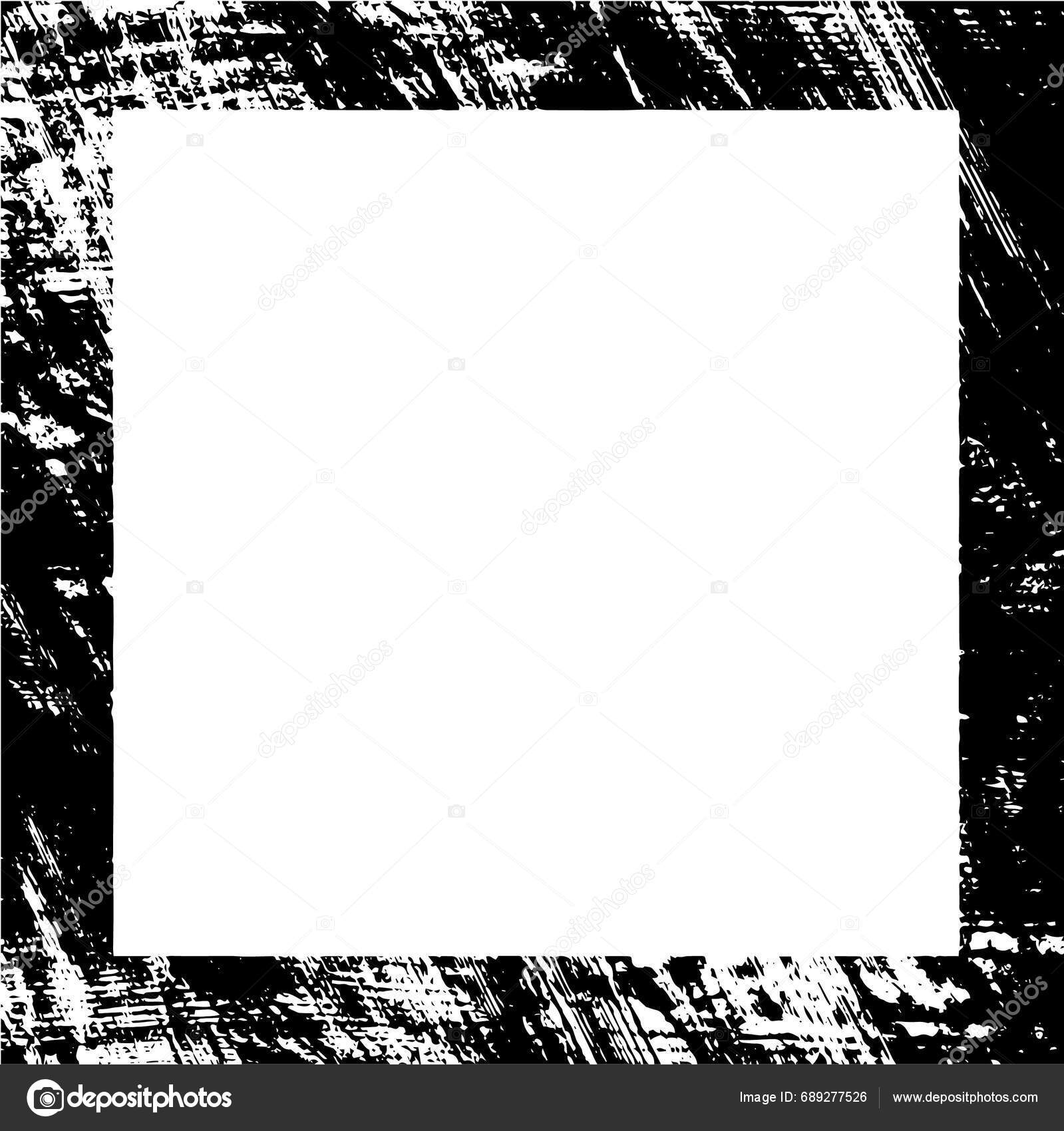 Black Grunge Frame White Background Stock Vector by ©Toluk 689277526