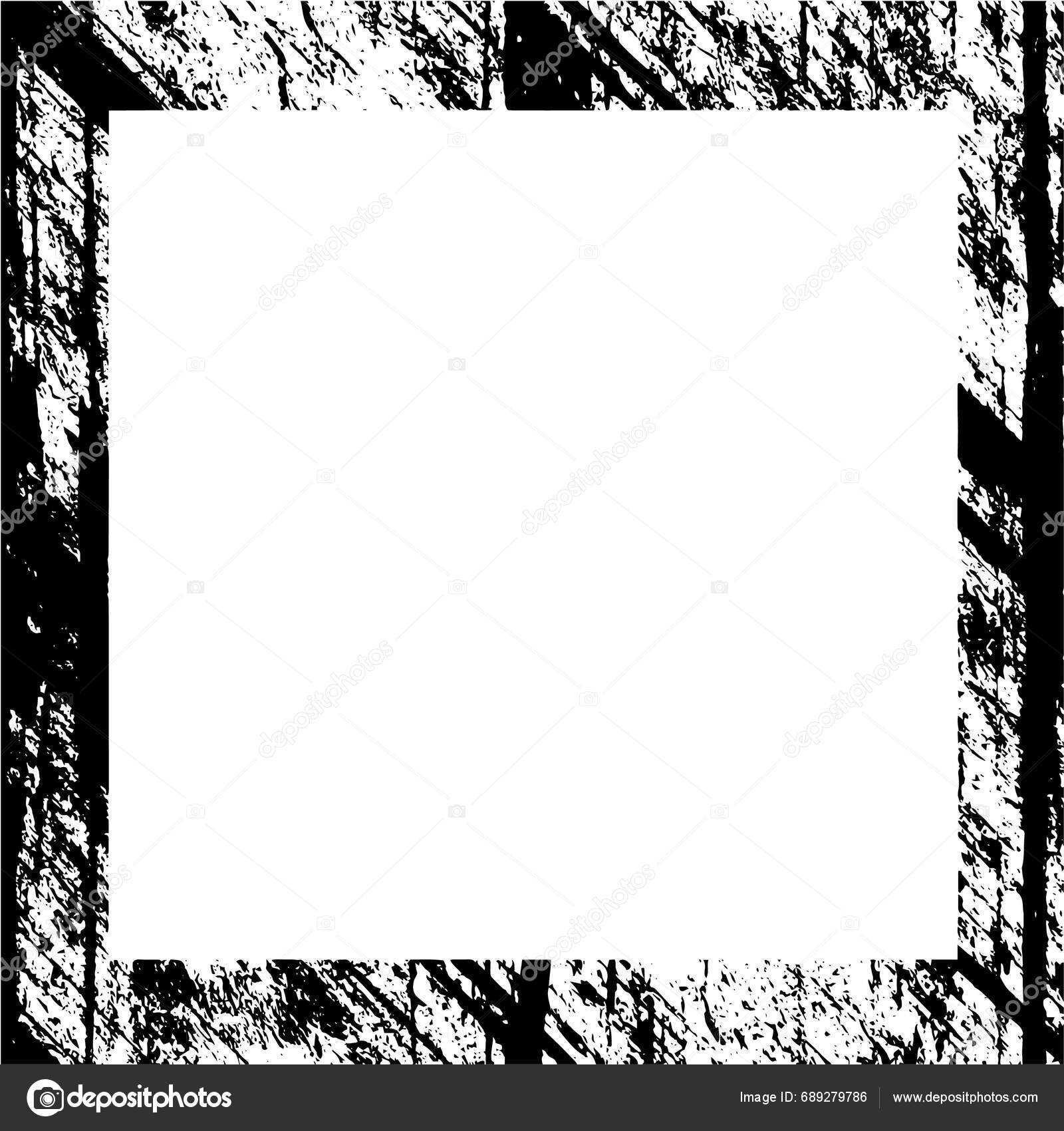 Black Grunge Frame White Background Stock Vector by ©Toluk 689279786