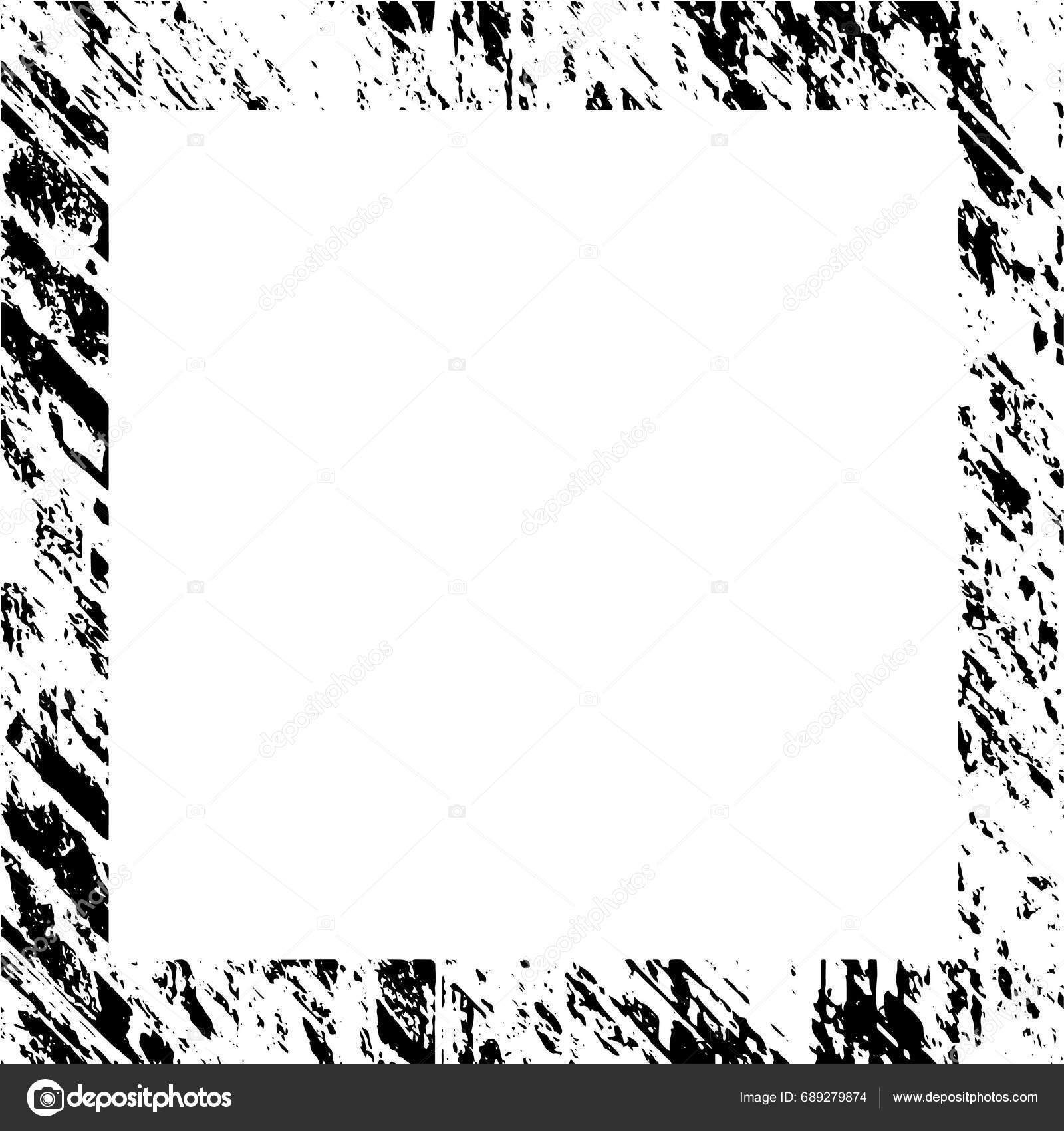 Black Grunge Frame White Background Stock Vector by ©Toluk 689279874