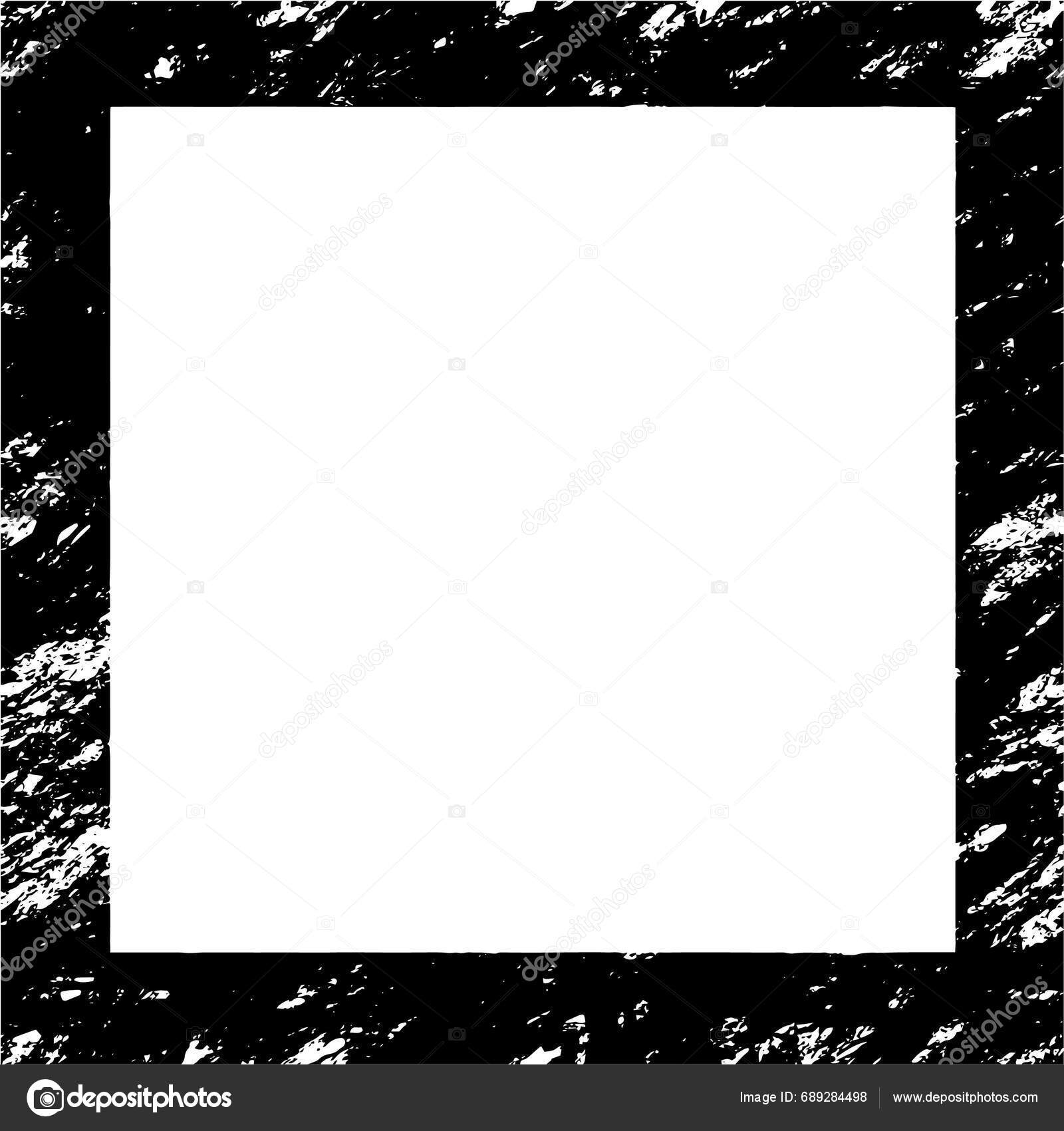 Black Grunge Frame White Background Stock Vector by ©Toluk 689284498