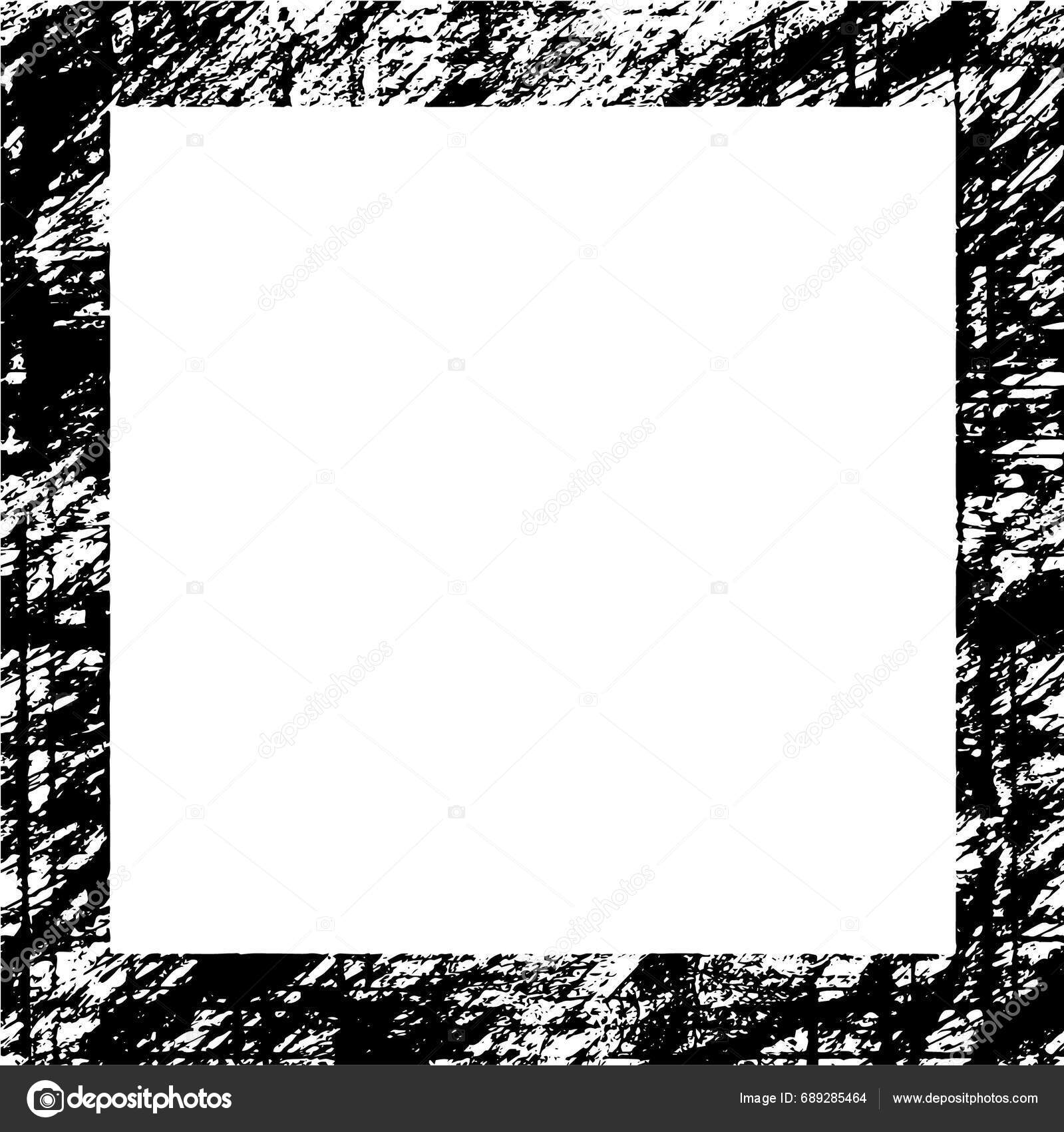 Black Grunge Frame White Background Stock Vector by ©Toluk 689285464