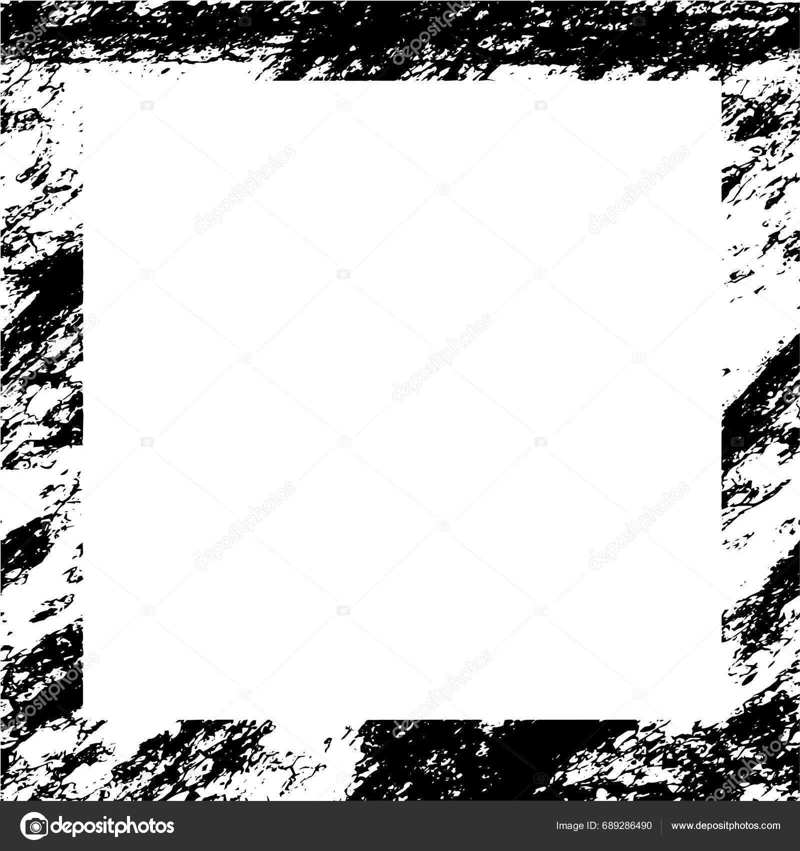 Black Grunge Frame White Background Stock Vector by ©Toluk 689286490