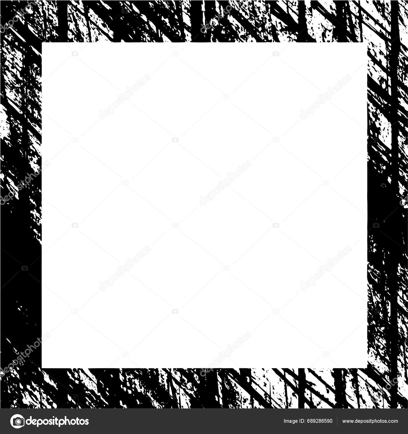 Black Grunge Frame White Background Stock Vector by ©Toluk 689286590