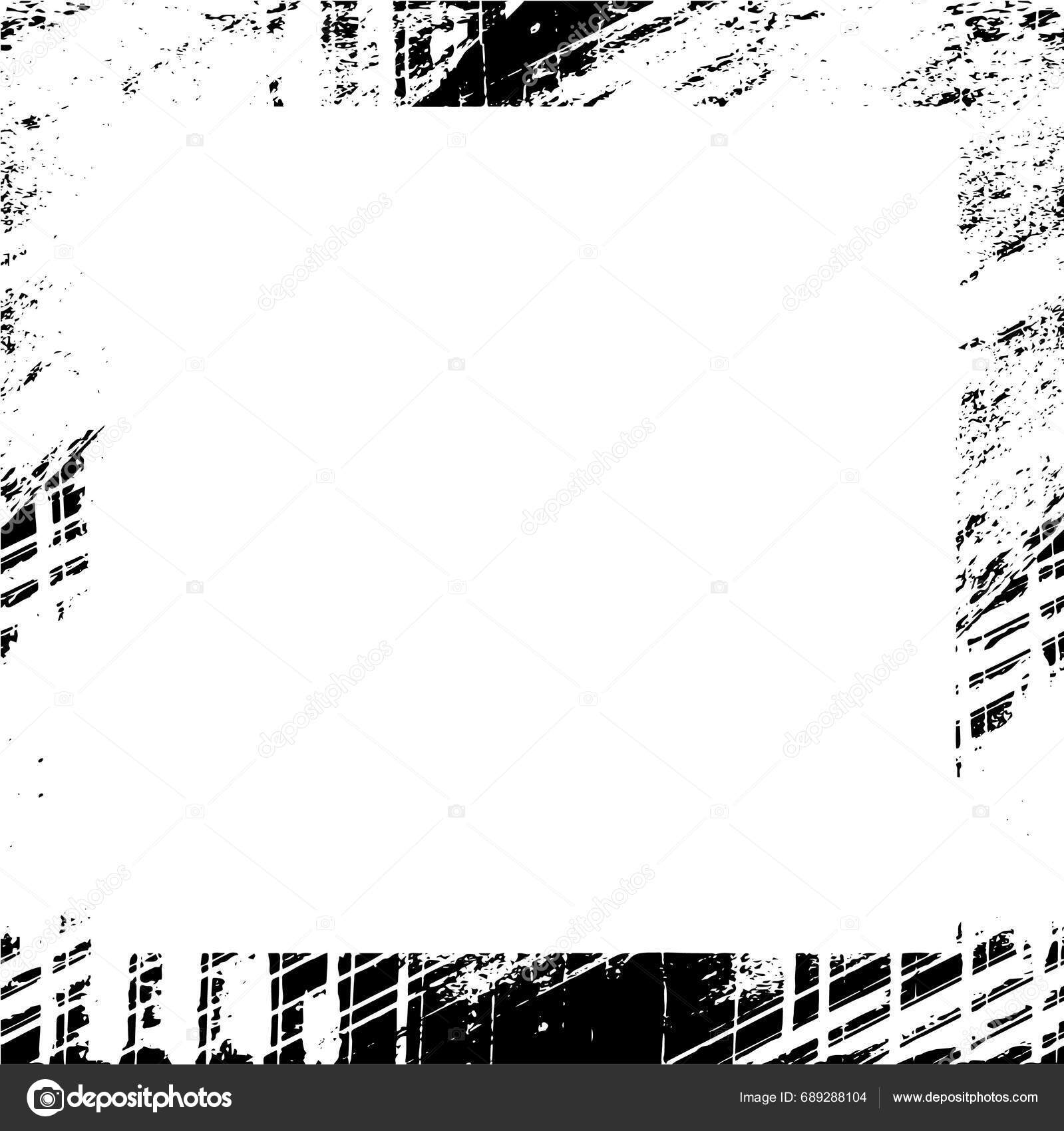 Black Grunge Style Frame White Background Stock Vector by ©Toluk 689288104