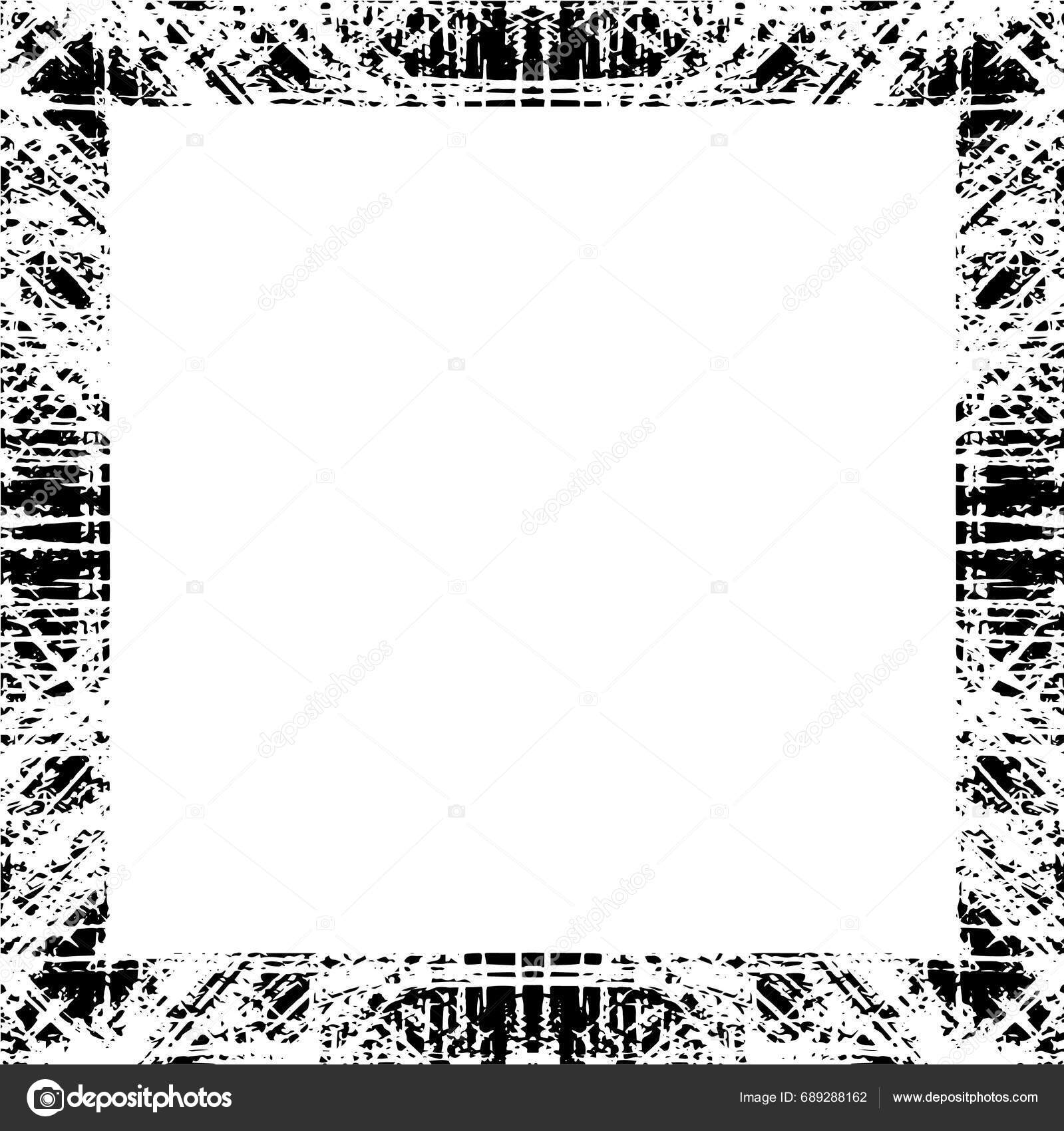 Black Grunge Frame White Background Stock Vector by ©Toluk 689288162