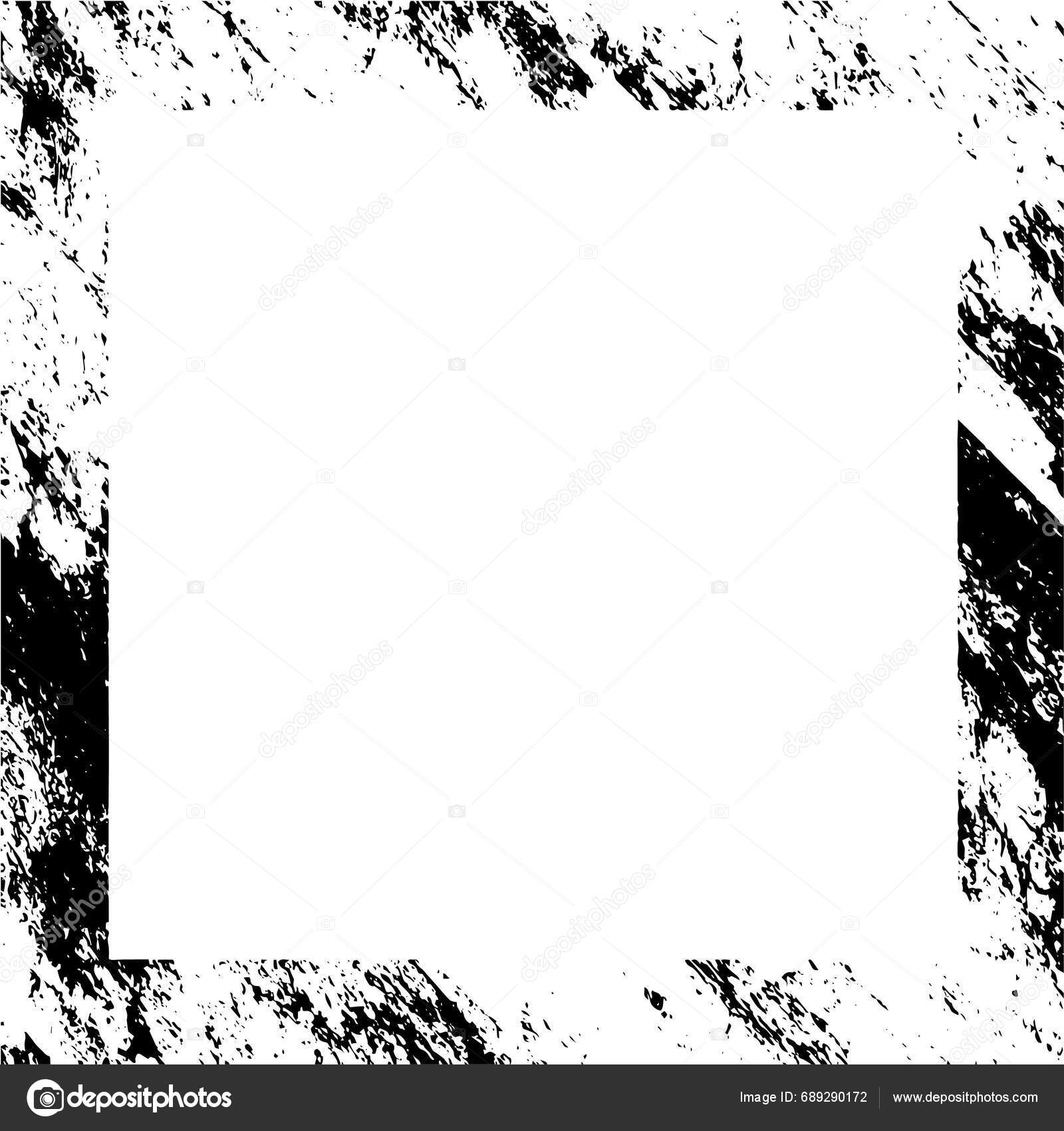Black Grunge Style Frame White Background Stock Vector by ©Toluk 689290172