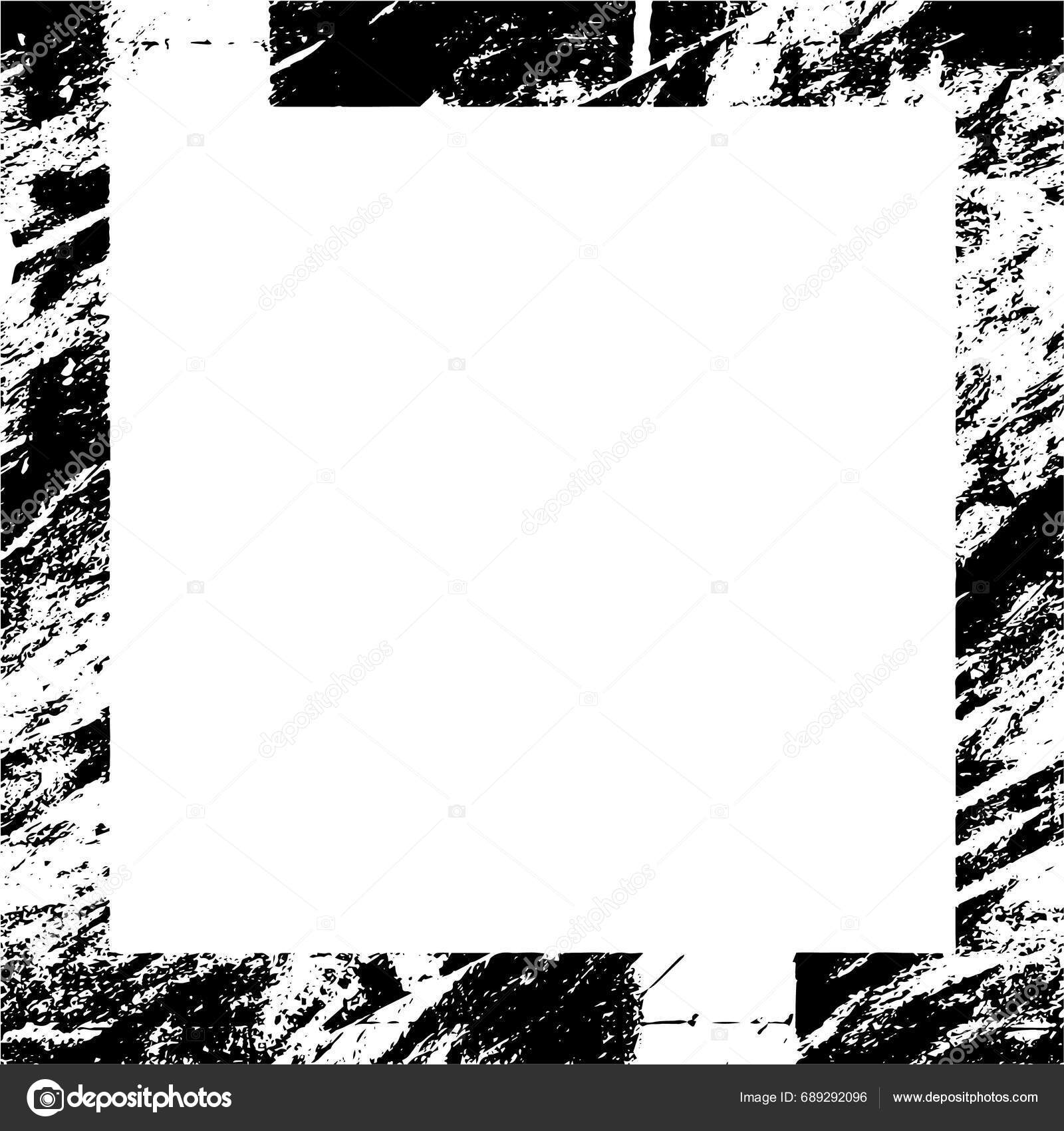 Black Grunge Style Frame White Background Stock Vector by ©Toluk 689292096