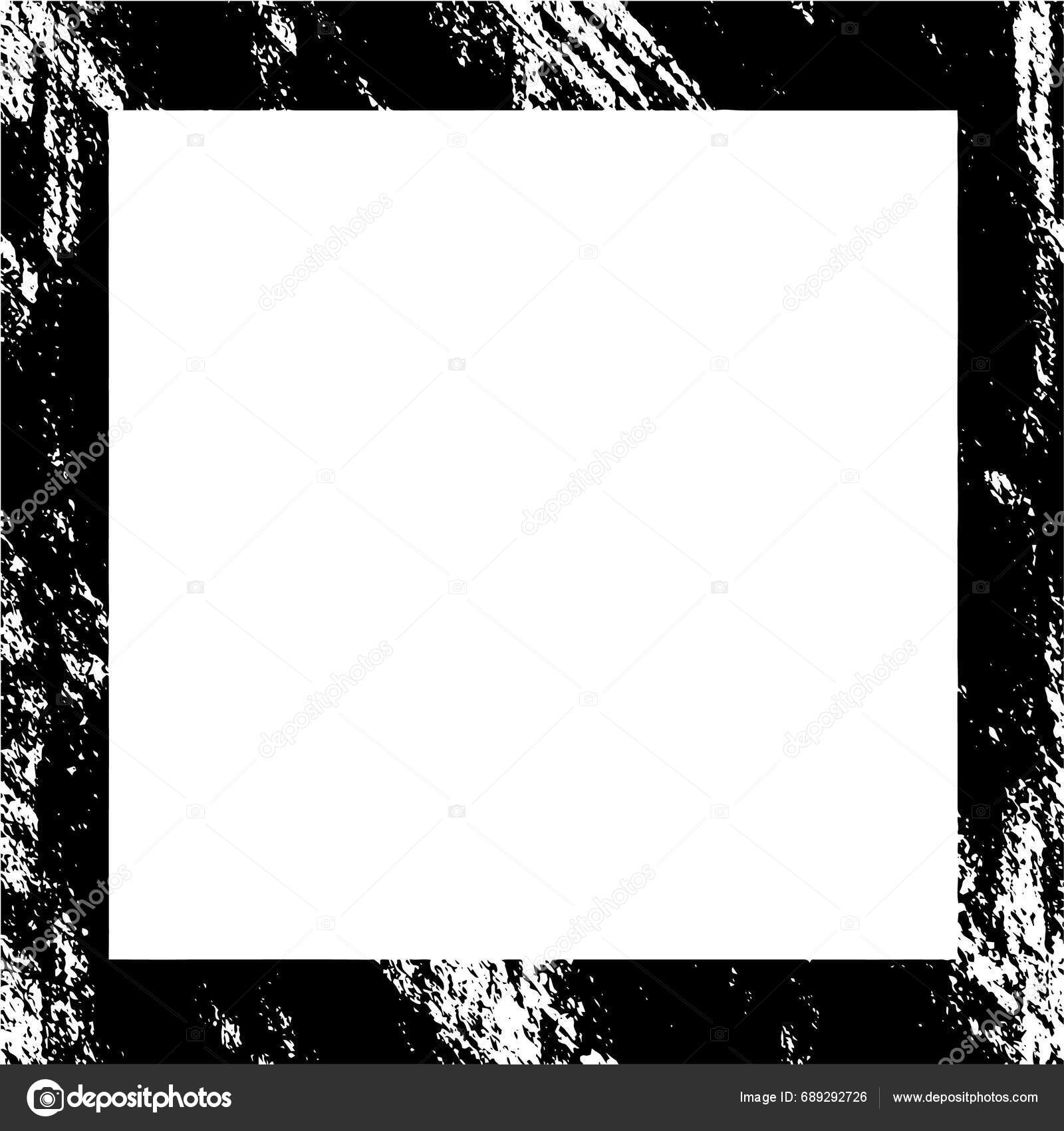 Black Grunge Style Frame White Background Stock Vector by ©Toluk 689292726