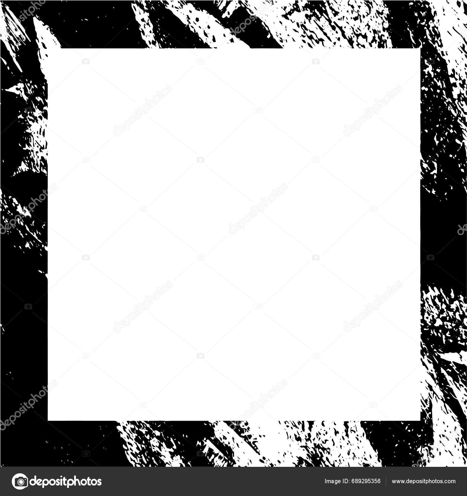 Grunge Drawing Stroke Frame Dirty Overlay Distress Border Frame Stock ...