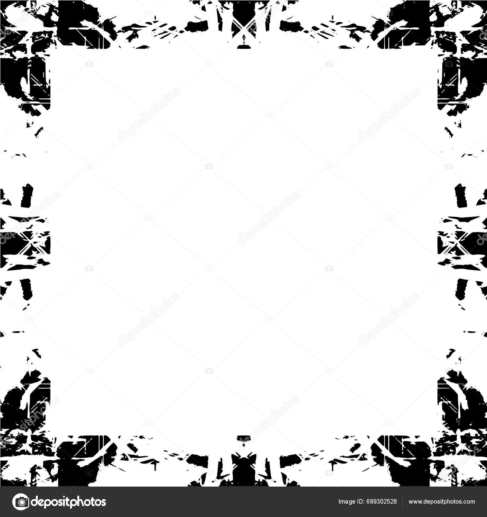 Black Grunge Frame White Background Stock Vector by ©Toluk 689302528