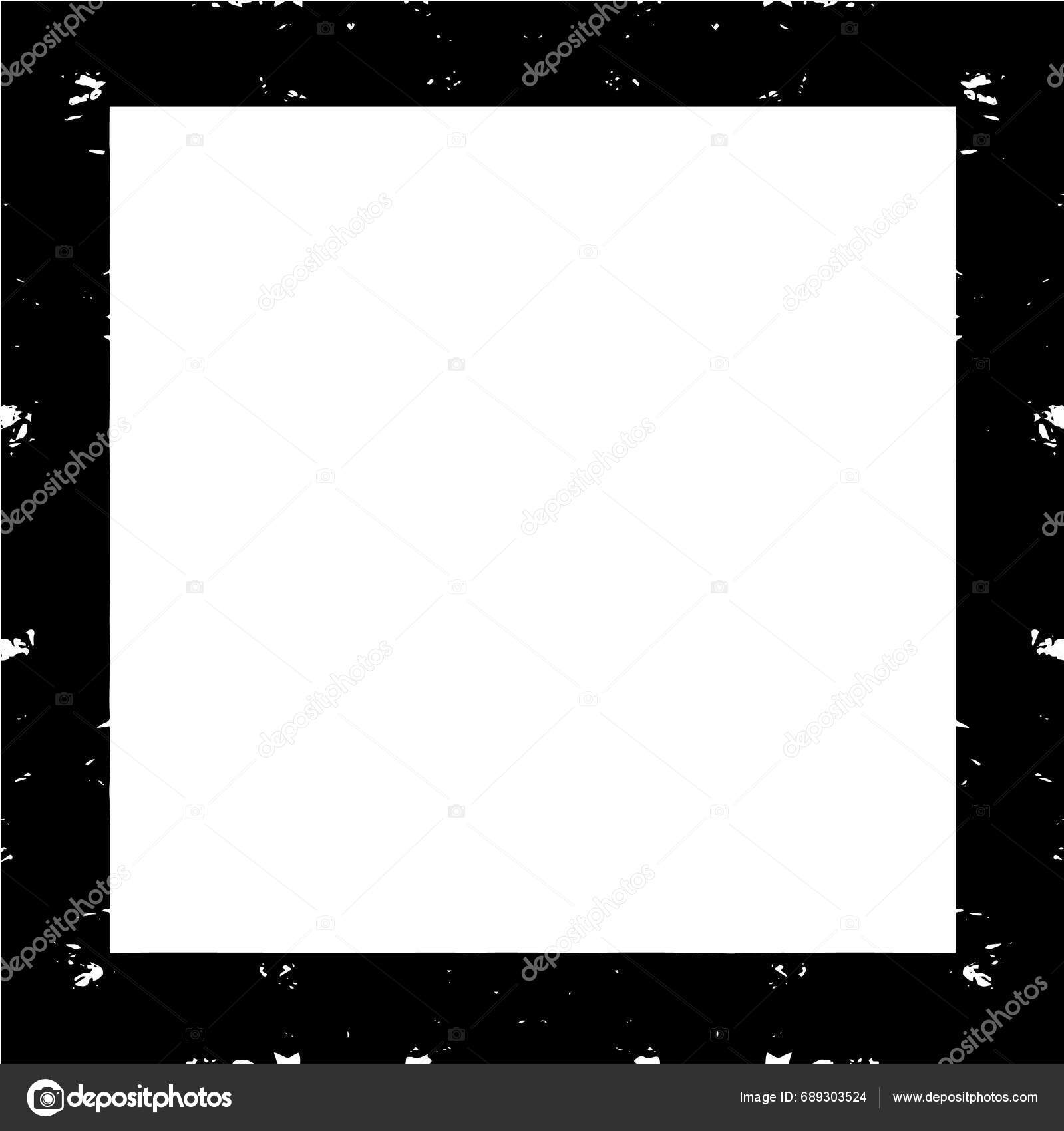 Black Grunge Frame White Background Stock Vector by ©Toluk 689303524
