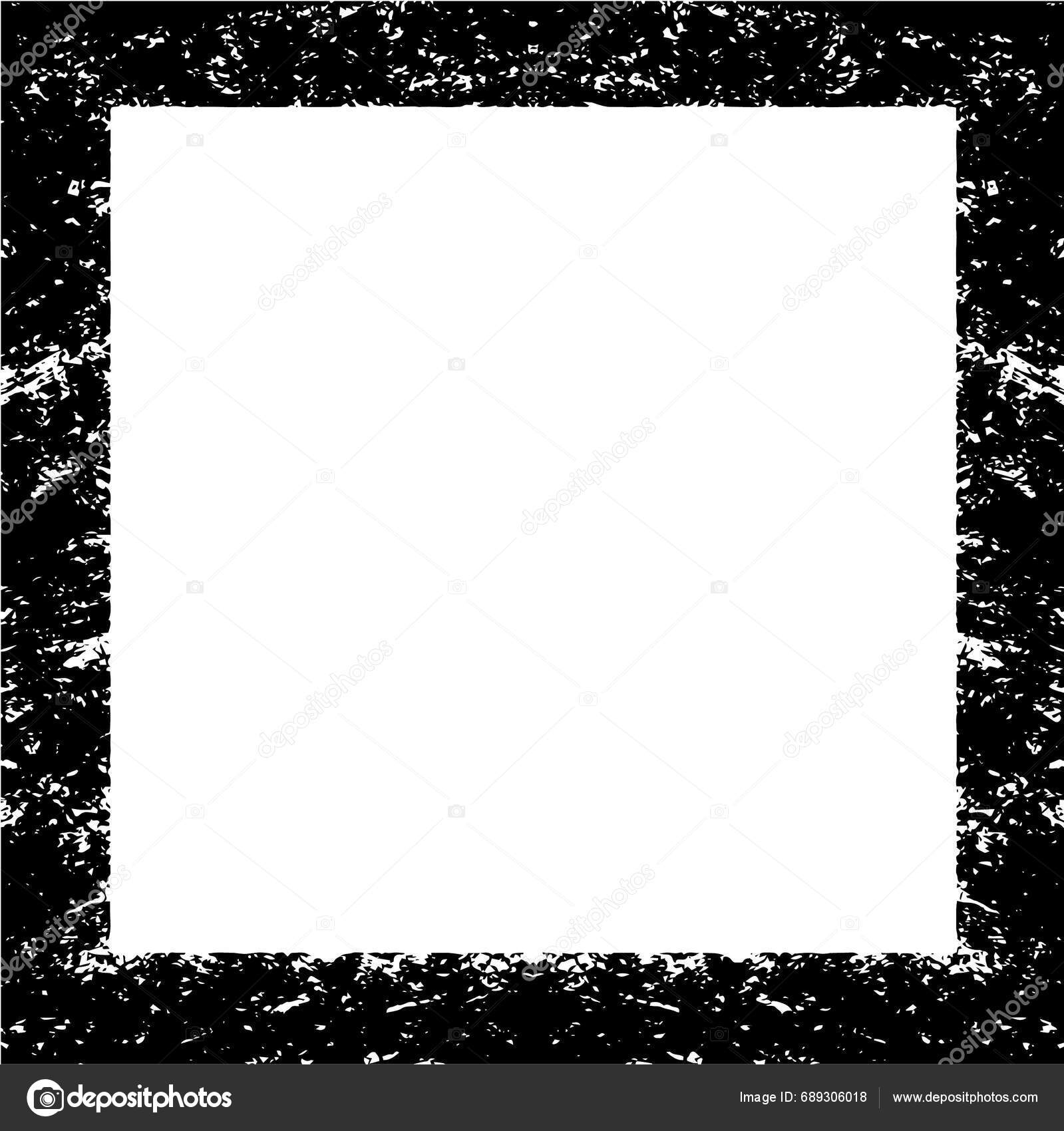 Black Grunge Frame White Background Stock Vector by ©Toluk 689306018