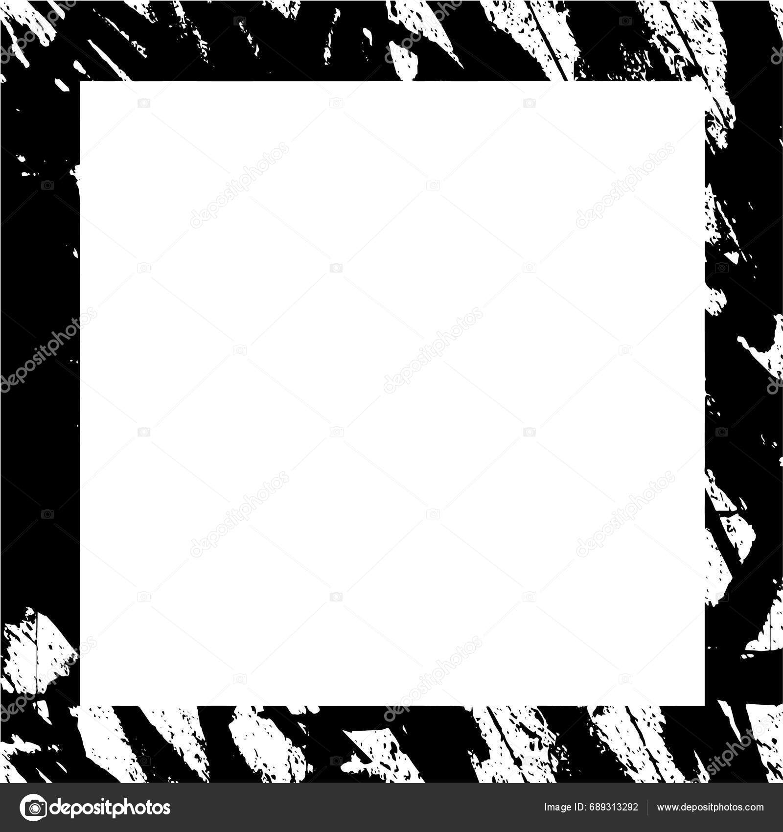 Black Grunge Frame White Background Stock Vector by ©Toluk 689313292