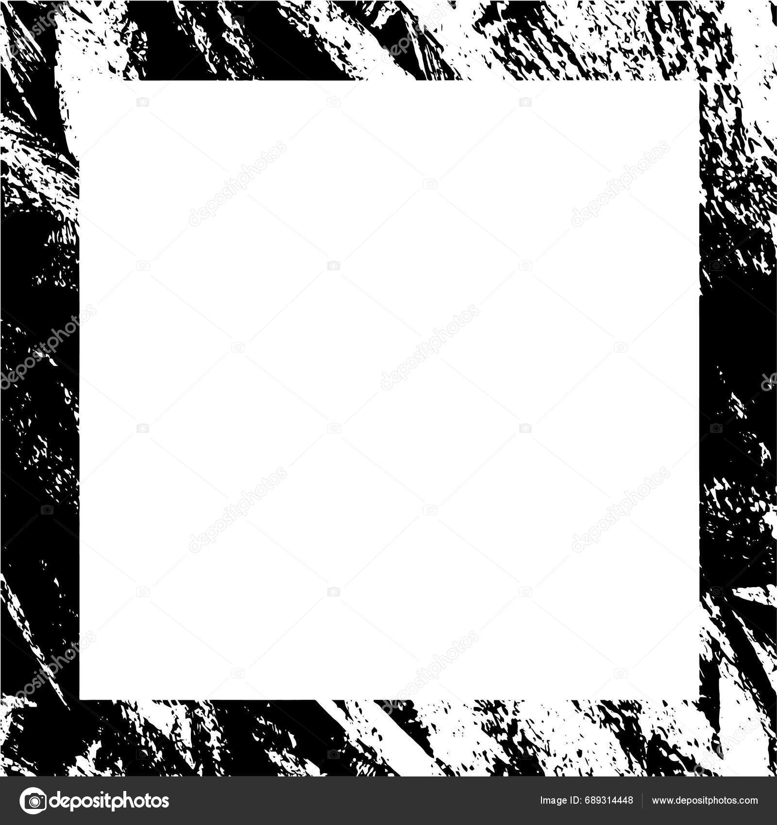 Black Grunge Frame White Background Stock Vector by ©Toluk 689314448