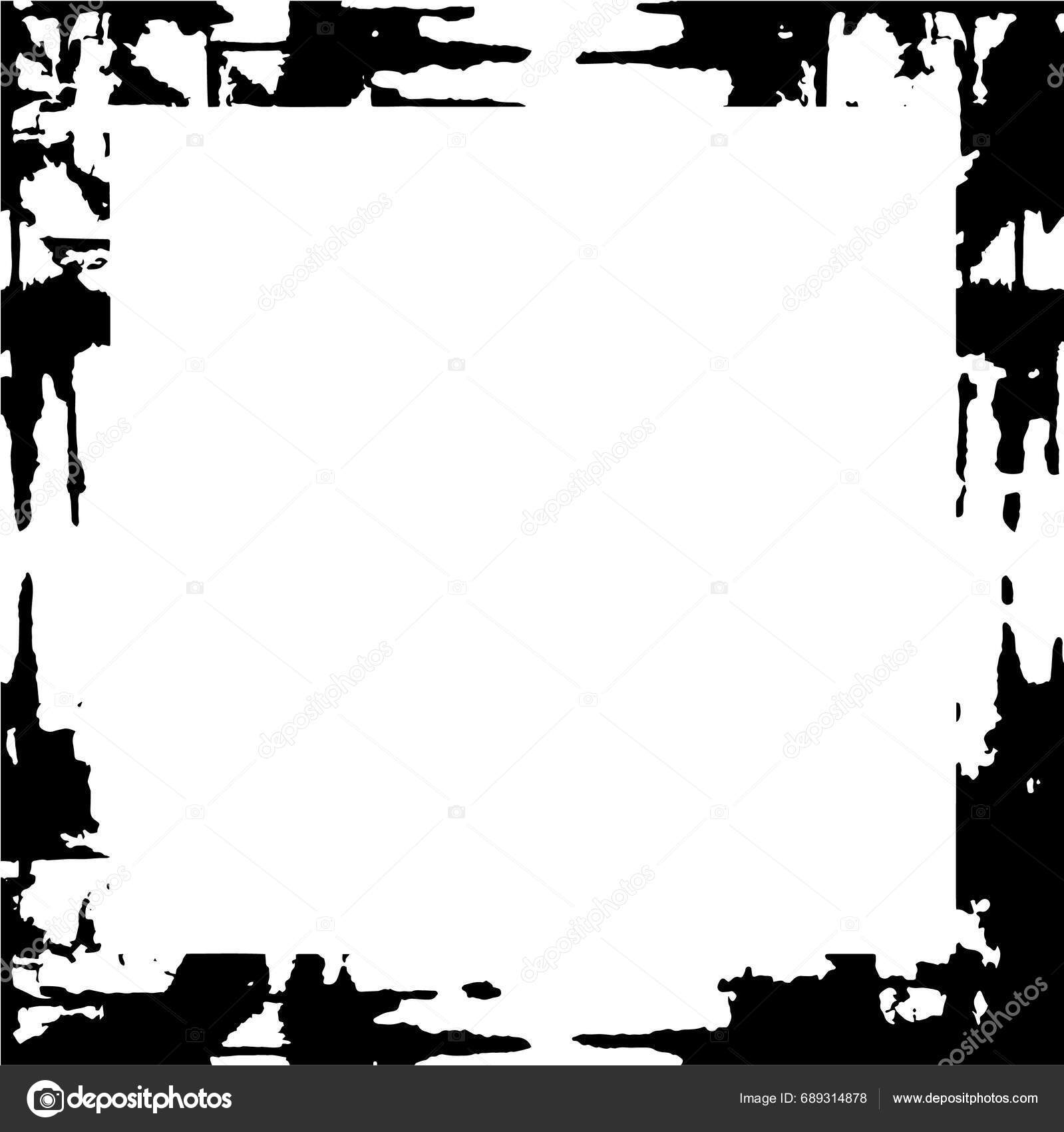 Frame Black Color Brush Strokes Stock Vector by ©Toluk 689314878