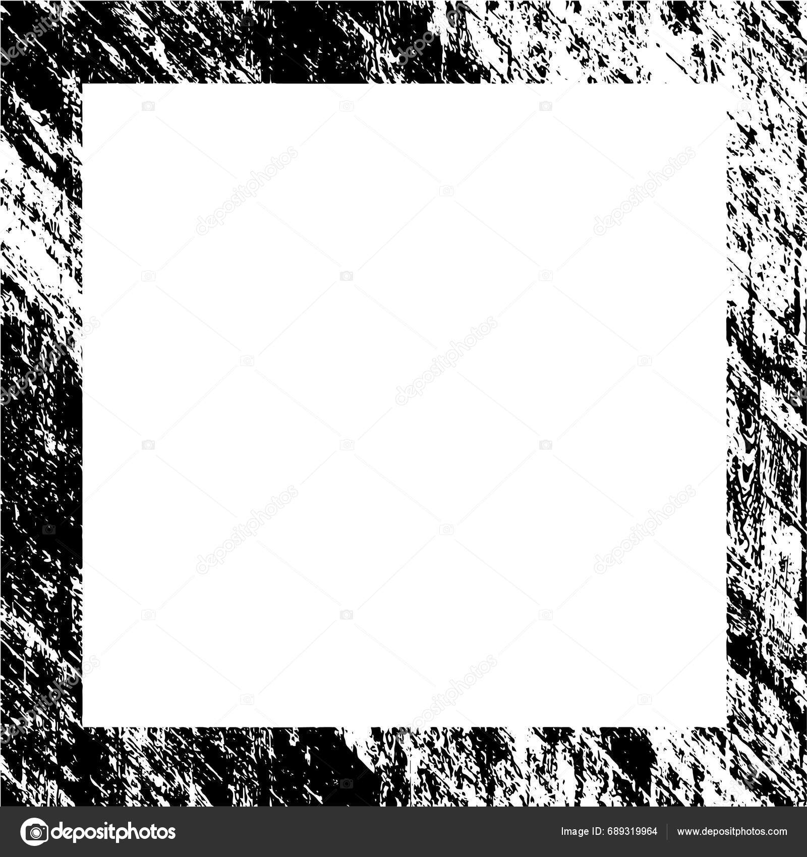 Black Grunge Frame White Background Stock Vector by ©Toluk 689319964