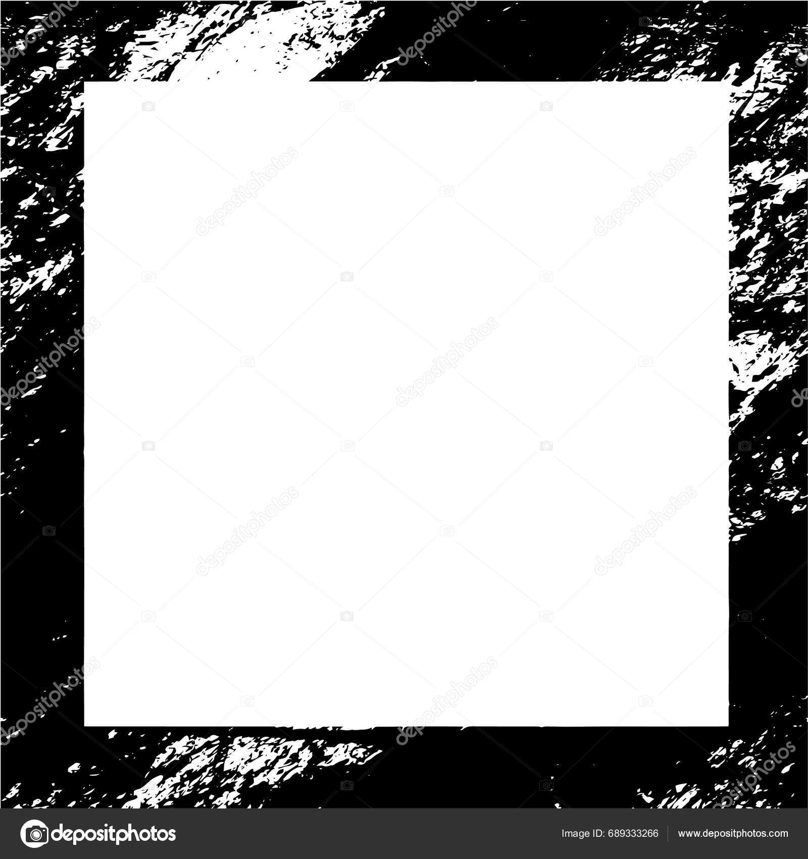 Black Grunge Frame White Background Stock Vector by ©Toluk 689333266