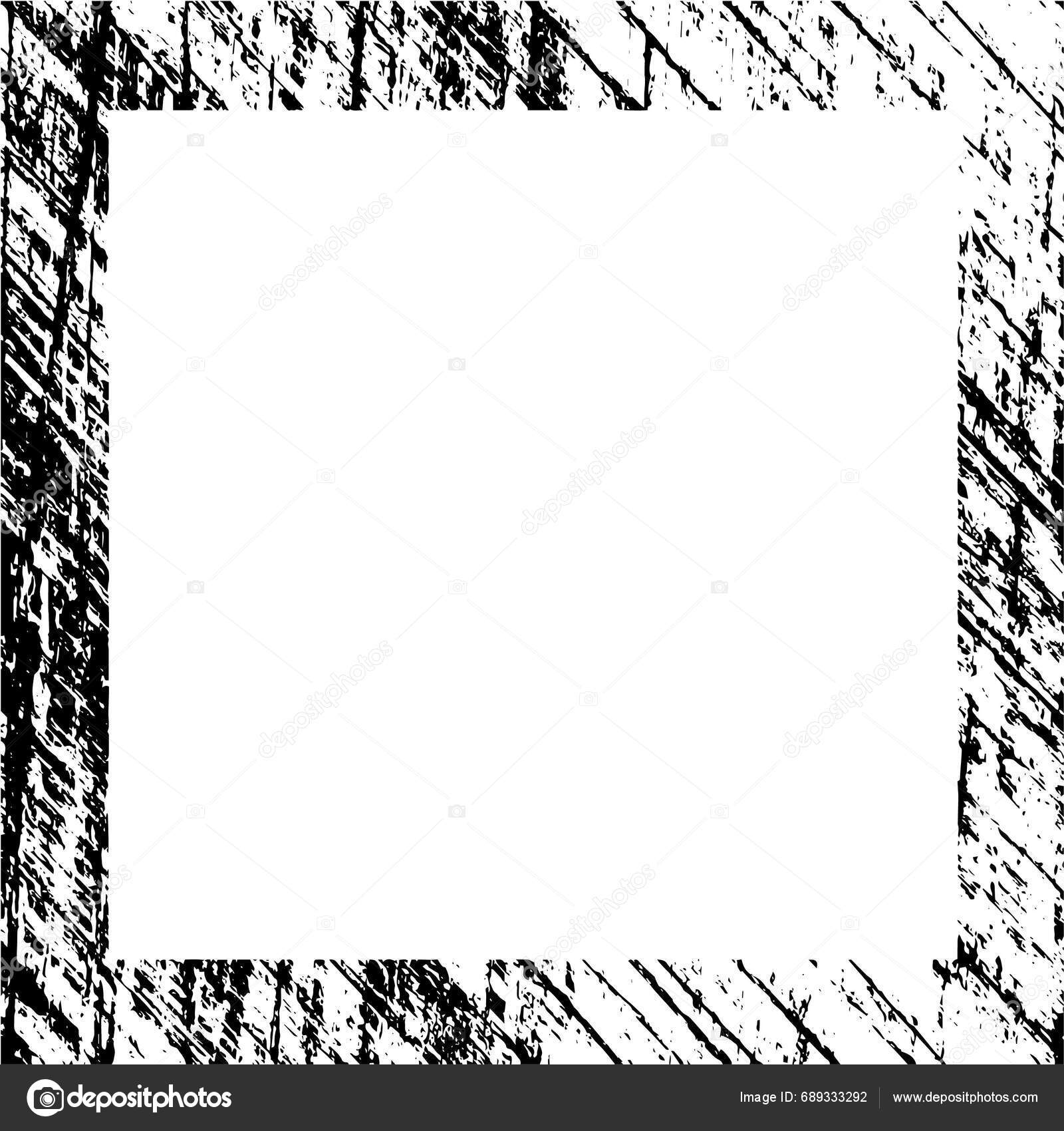 Black Grunge Frame White Background Stock Vector by ©Toluk 689333292