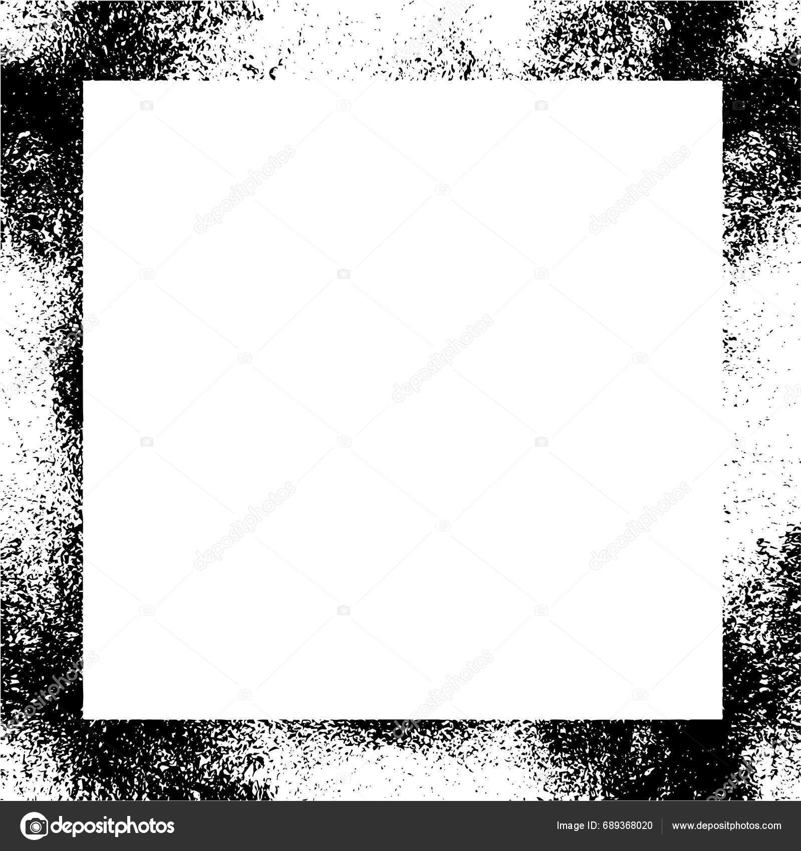 Black Grunge Border Frame White Background Stock Vector by ©Toluk 689368020
