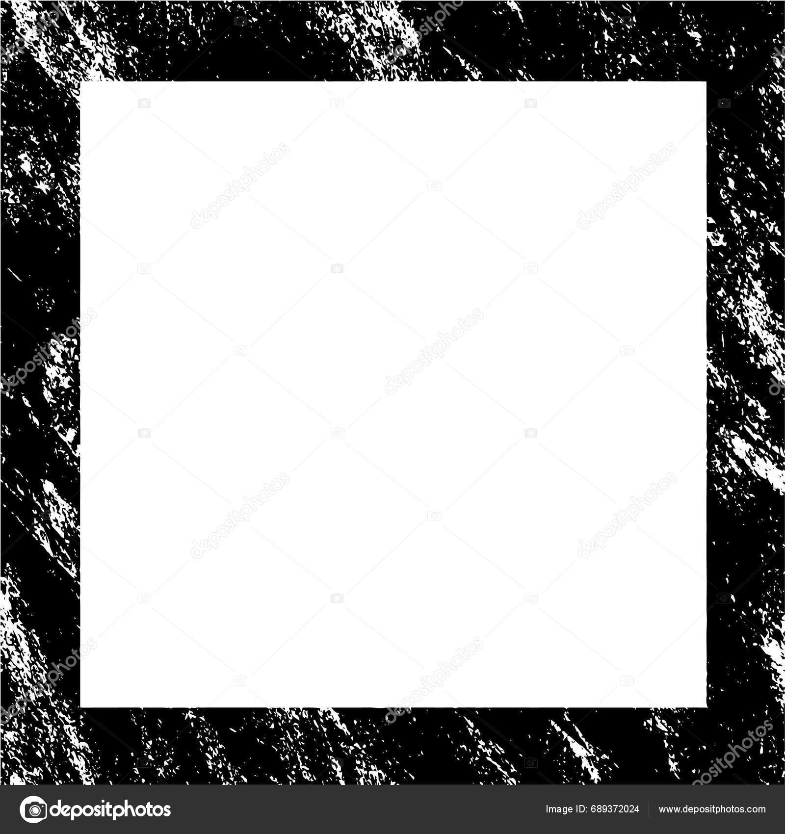 Abstract Black White Rough Frame Vector Illustration Stock Vector by ...