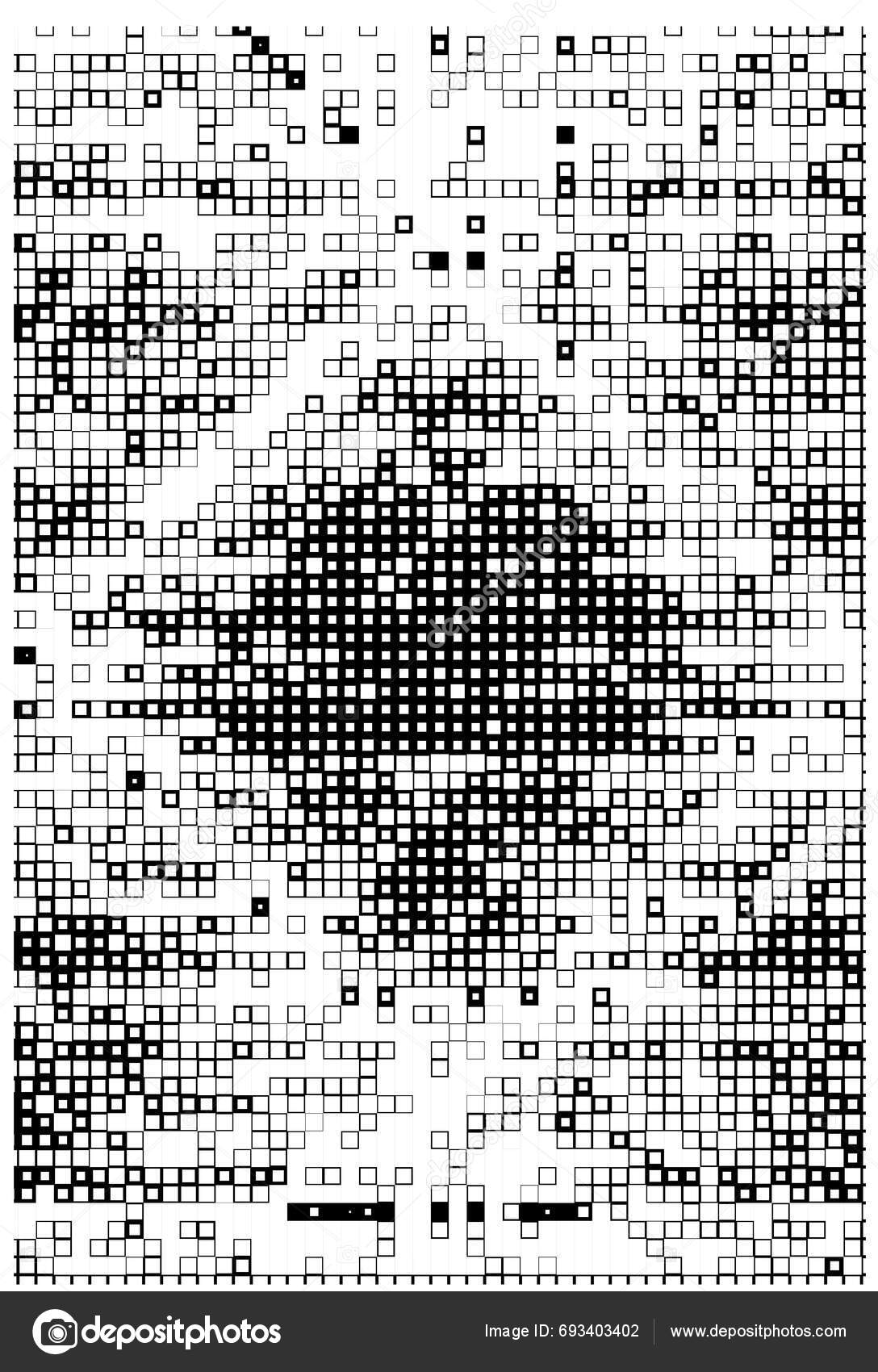 Black White Background Square Icons Various Sizes Vector Illustration ...