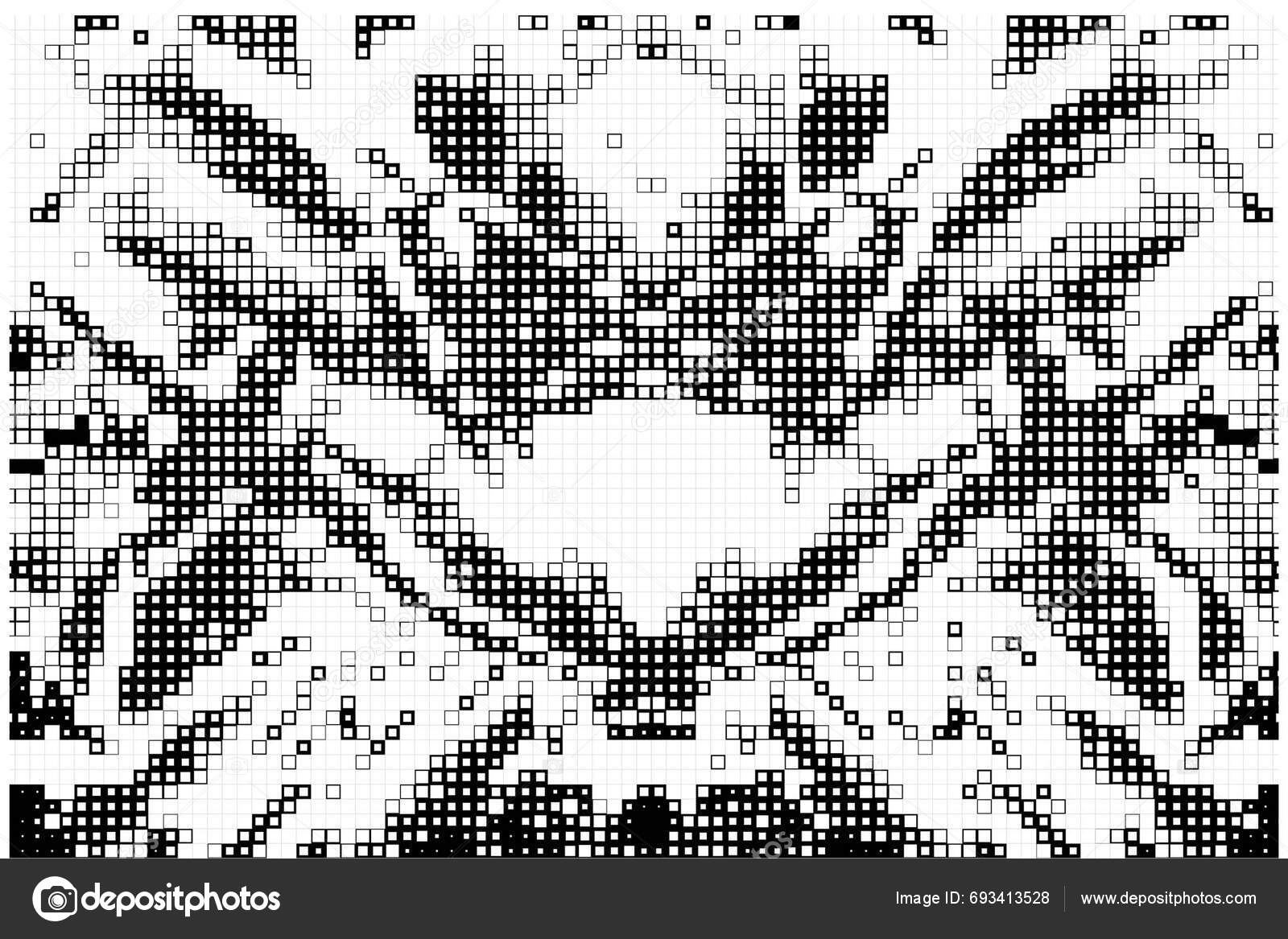 Black White Pixel Art Background Stock Vector by ©Toluk 693413528