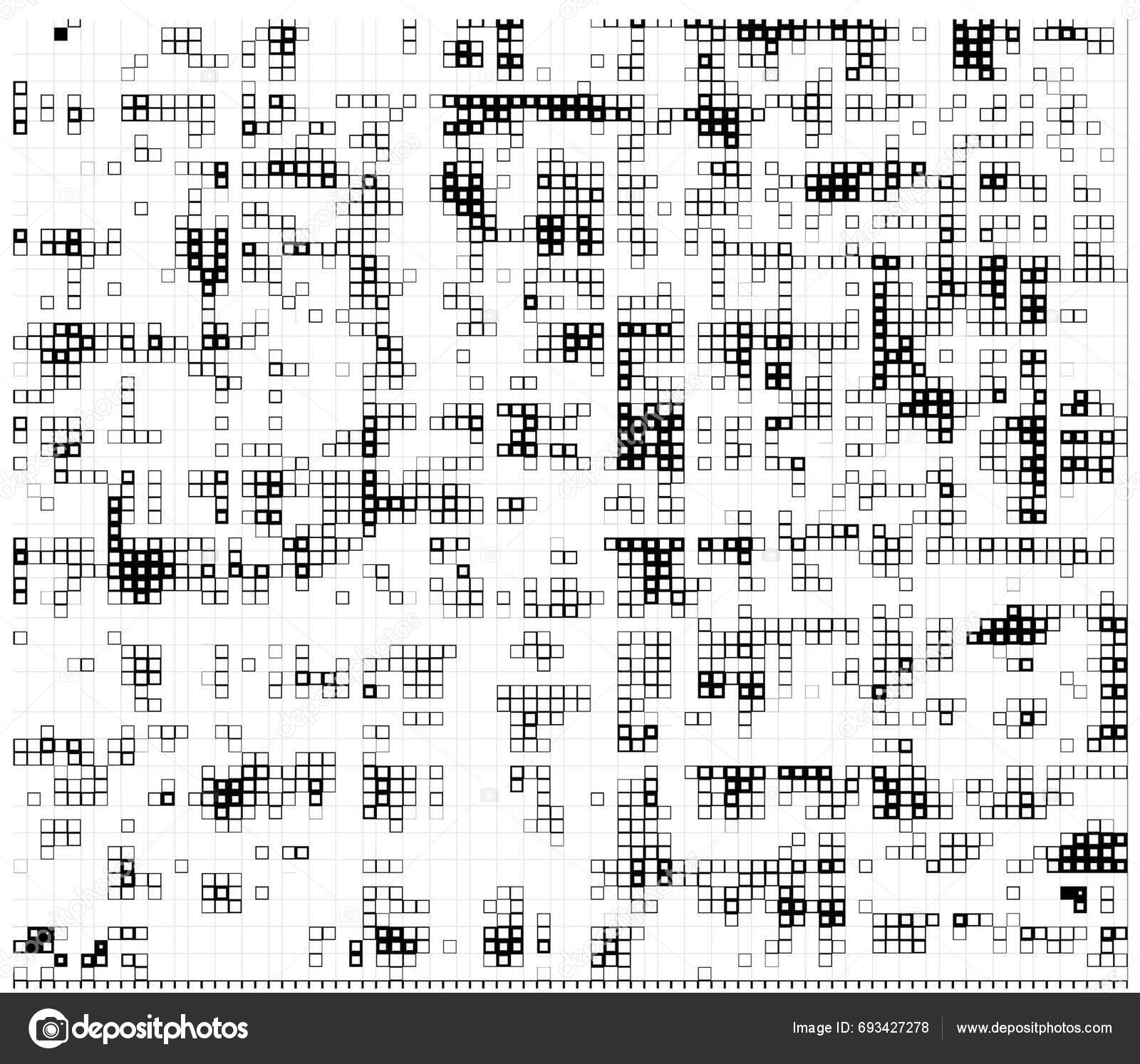 Pixel Background Black White Squares Stock Vector by ©Toluk 693427278