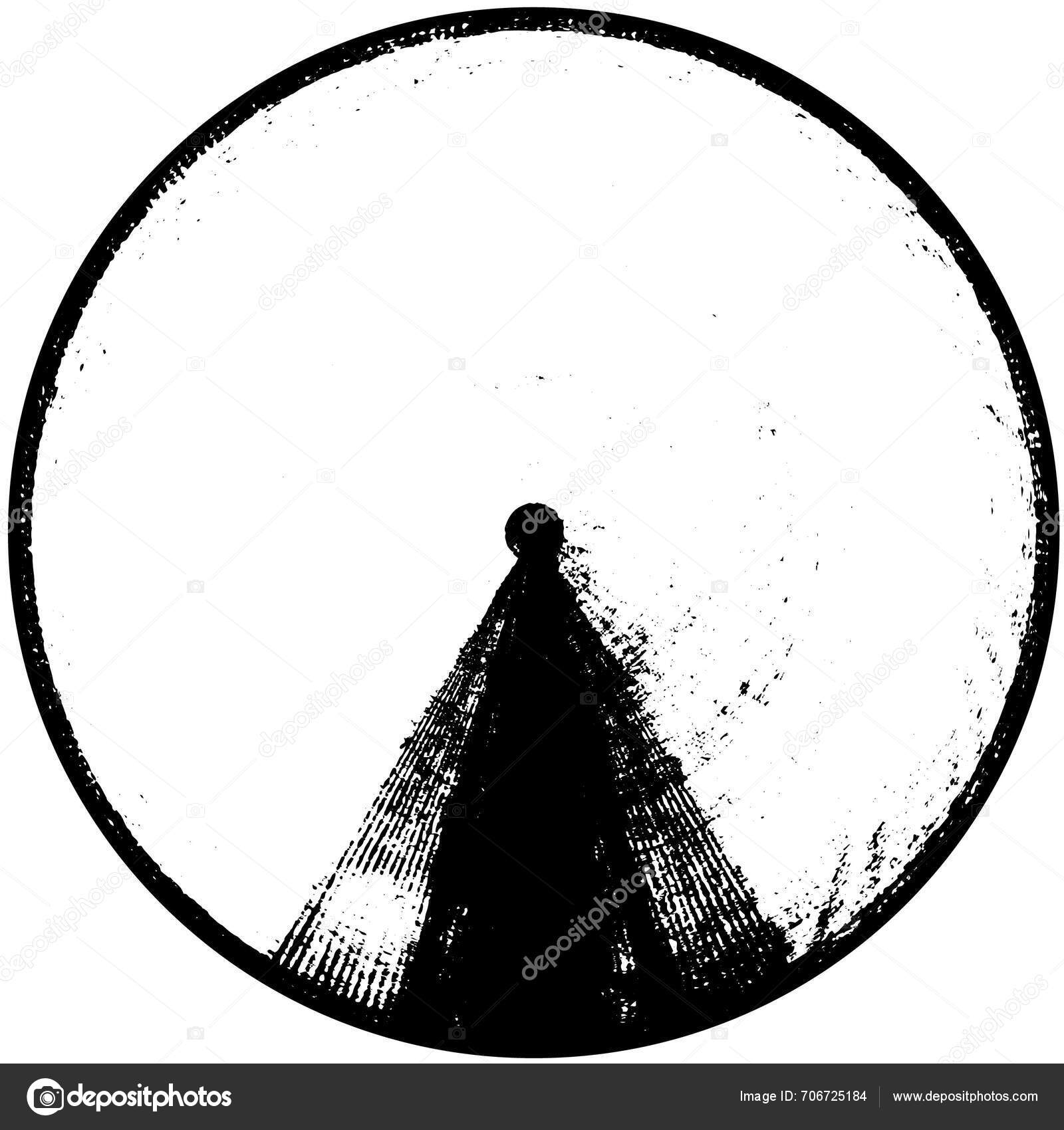 Bentuk Bulat Hitam Abstrak Pada Latar Belakang Putih Ilustrasi Vektor ...