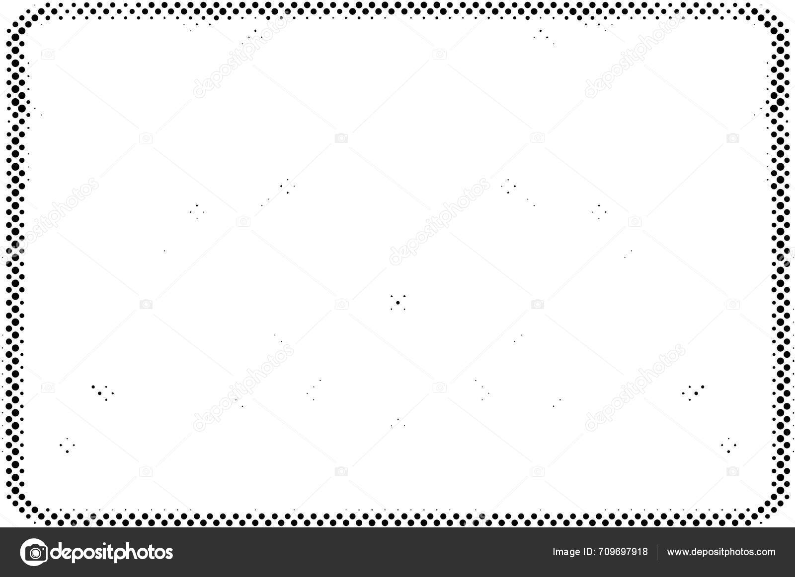 Rectangular Frame Small Black Dots White Background Stock Vector by ...