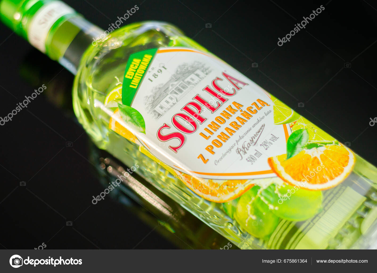 London September 2023 Fruity Flavor Lime Orange Combined Mild Vodka ...