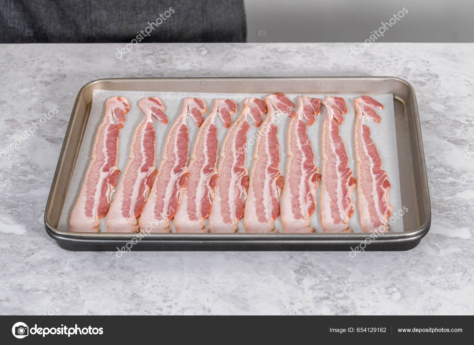 Uncooked Bacon Strip