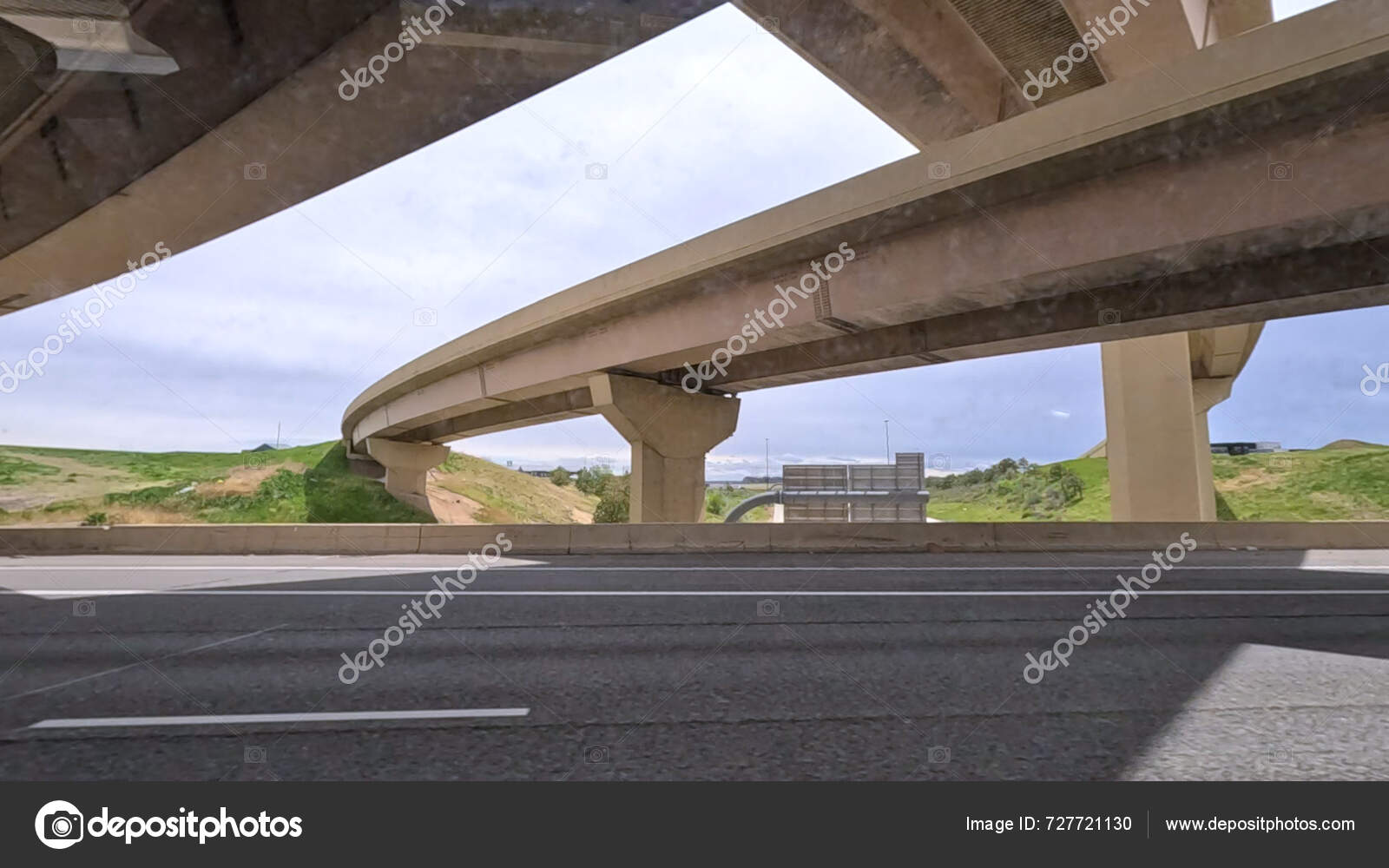 Dynamic View Elevated Highway Overpass South Denver Showcasing ...
