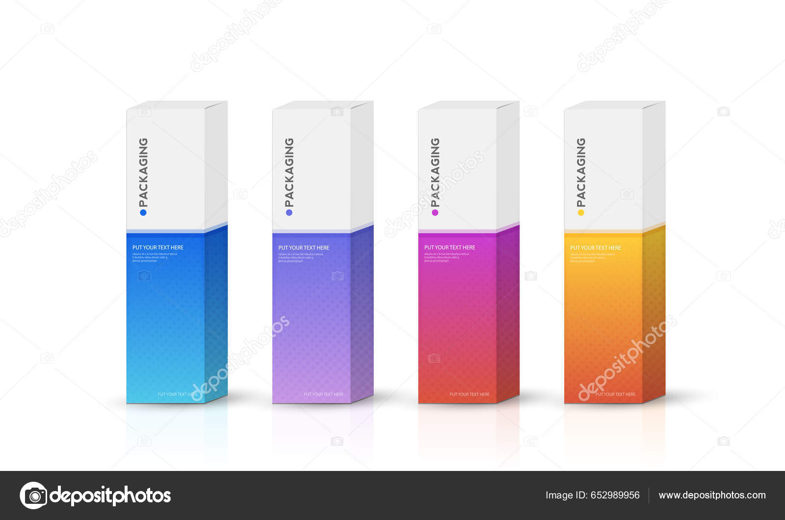Establecer Plantilla Diseño Embalaje Para Producto Plantilla Embalaje ...