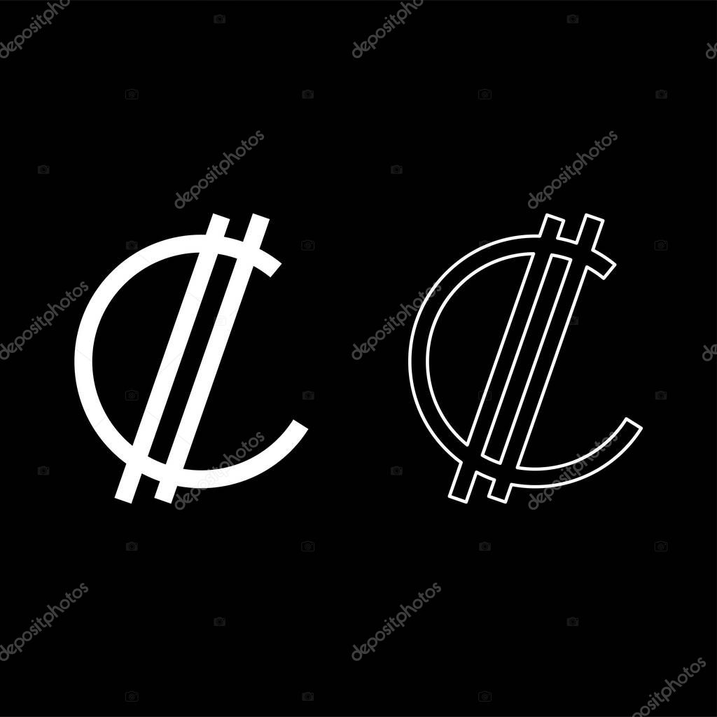 Signo de colon moneda símbolo Costa Rica dinero salvadoreño CRC ...