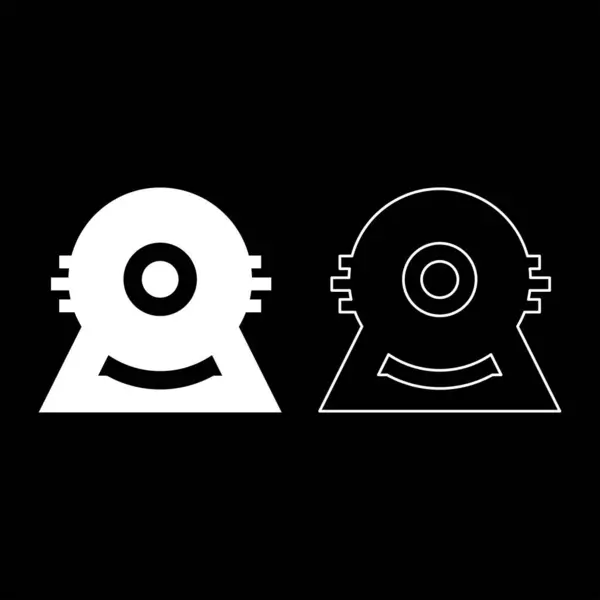 Electric Motor Electromotor Engine Industrial Icon Circle Black Color ...