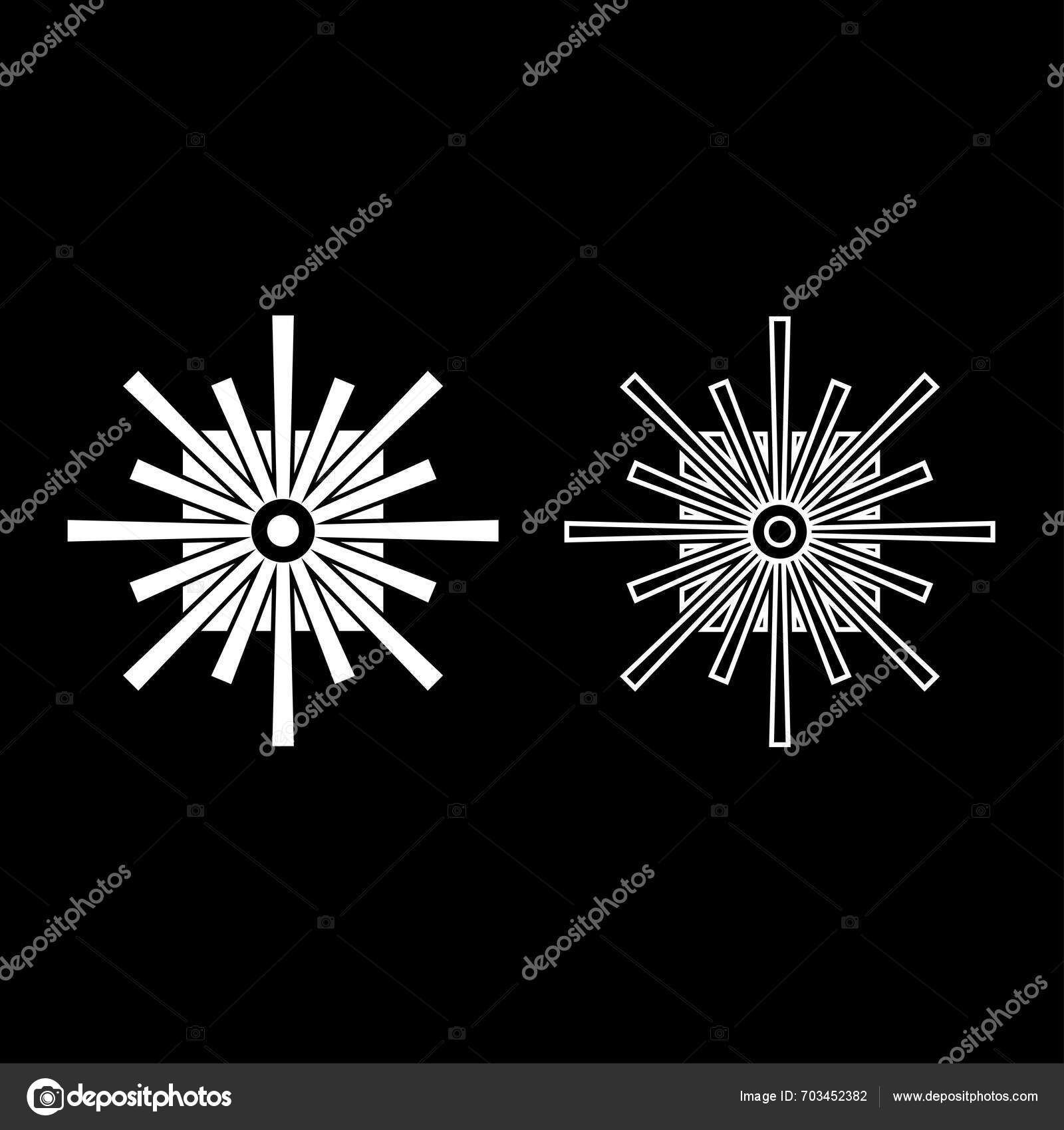 Optic Connector Port Fiber Cable Laser Beam Set Icon White Stock Vector ...