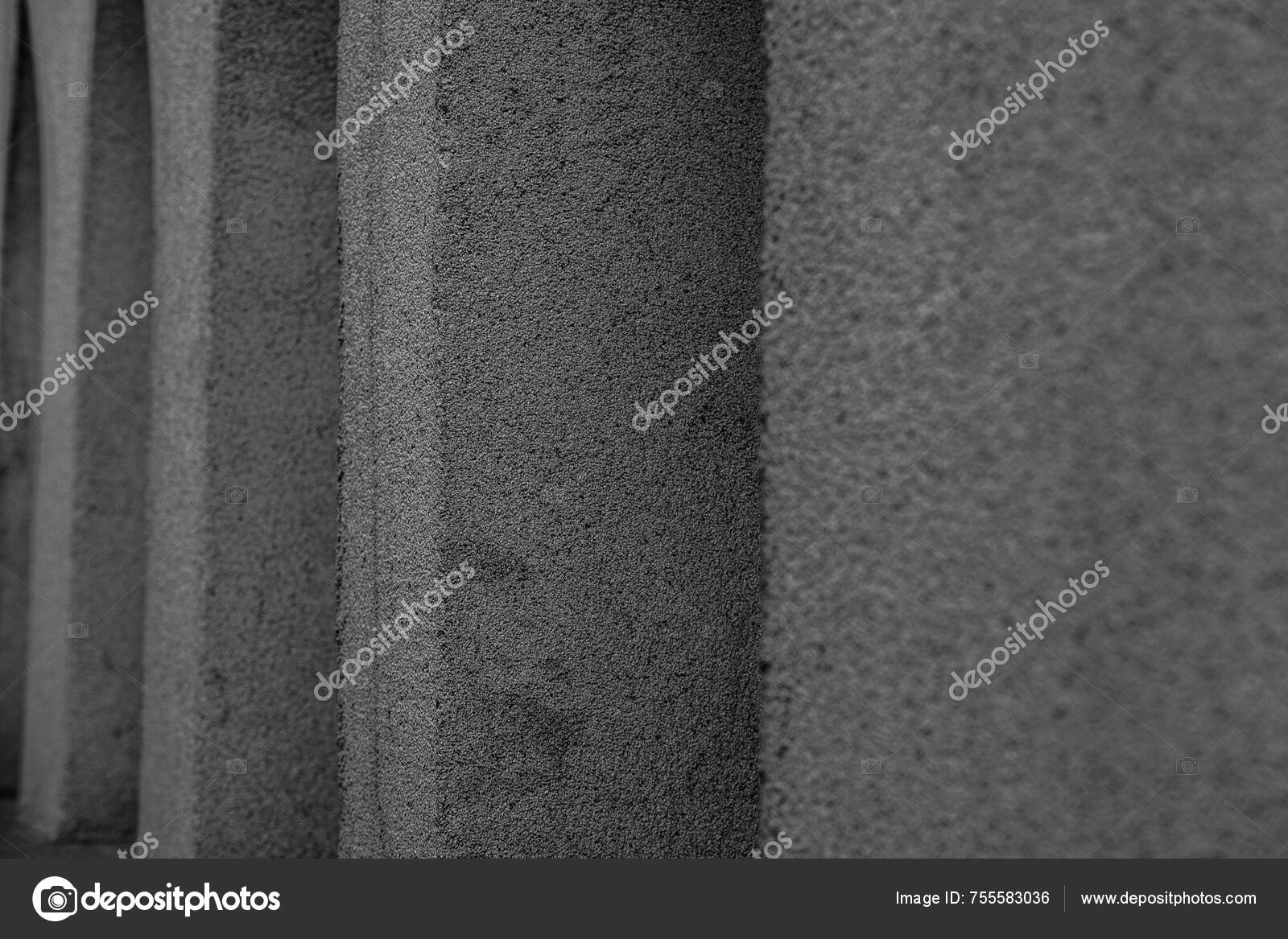 Textured Concrete Columns Create Striking Visual Pattern Bright ...