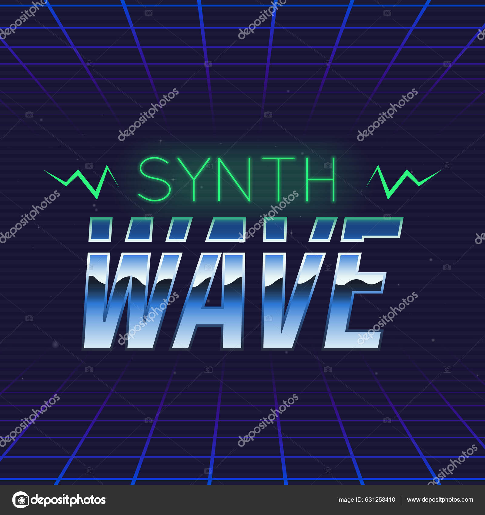 Synthwave Retro Futuristic Logo Synthwave Music Logo Design 80'S Style ...