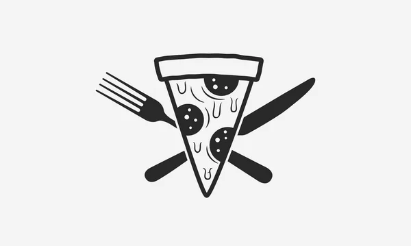 Pizza Icon Minimal Pizza Icons Fast Food Meal Element Logo Stock Vector ...