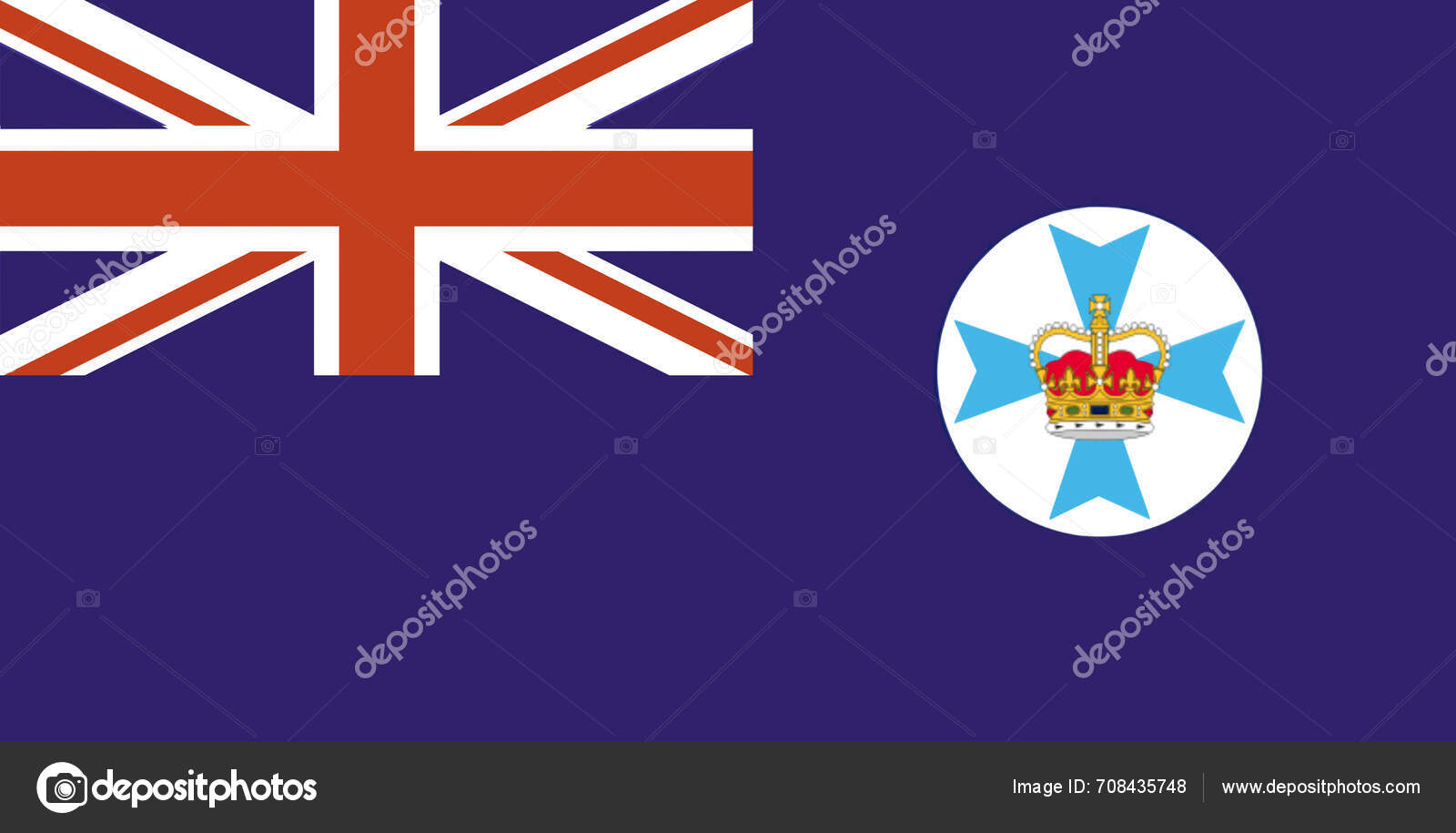 Flag Queensland Illustration Australian Flag Queensland Australian ...