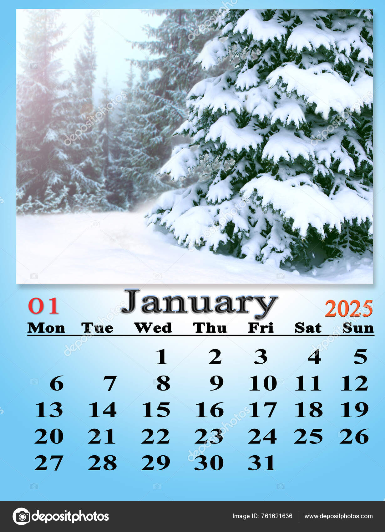 Calendar January 2025 Image Fabulous Forest January Fabulous Calendar ...