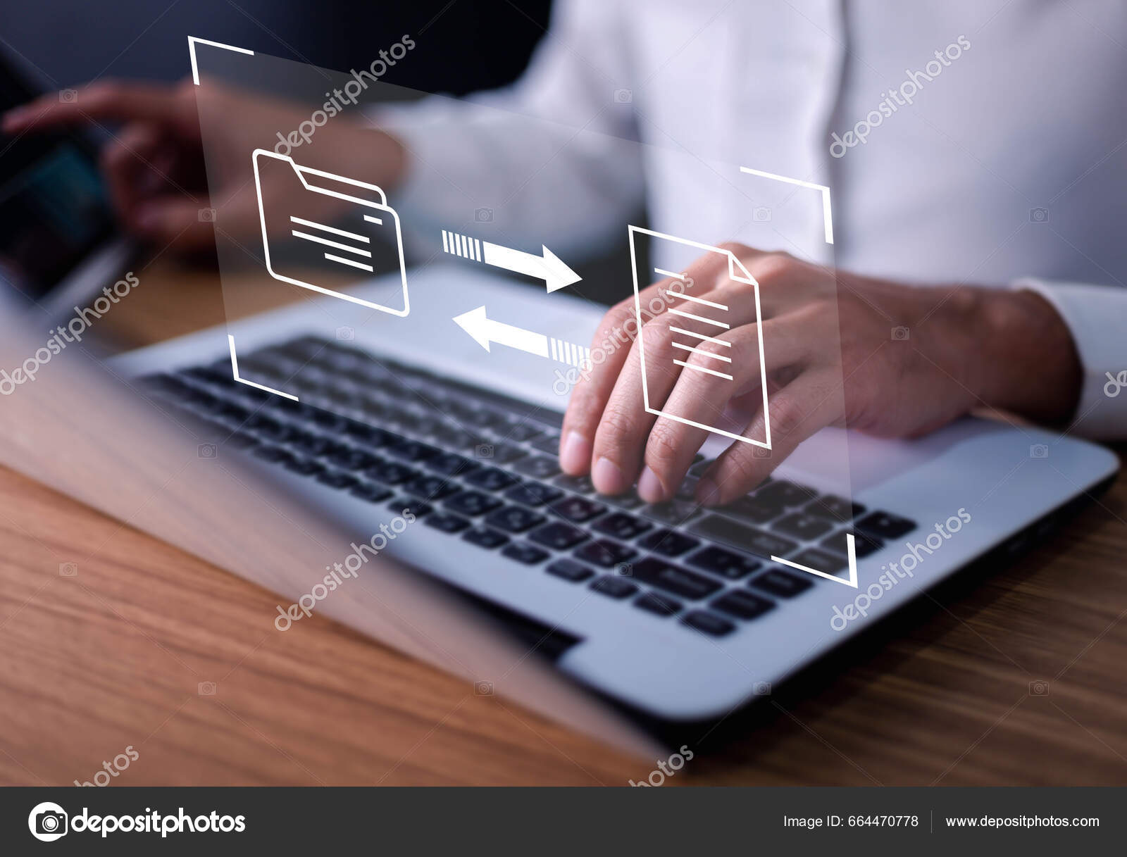 File Transfer Protocol Files Receiver Computer Backup Copy File Sharing — Stock Photo ...