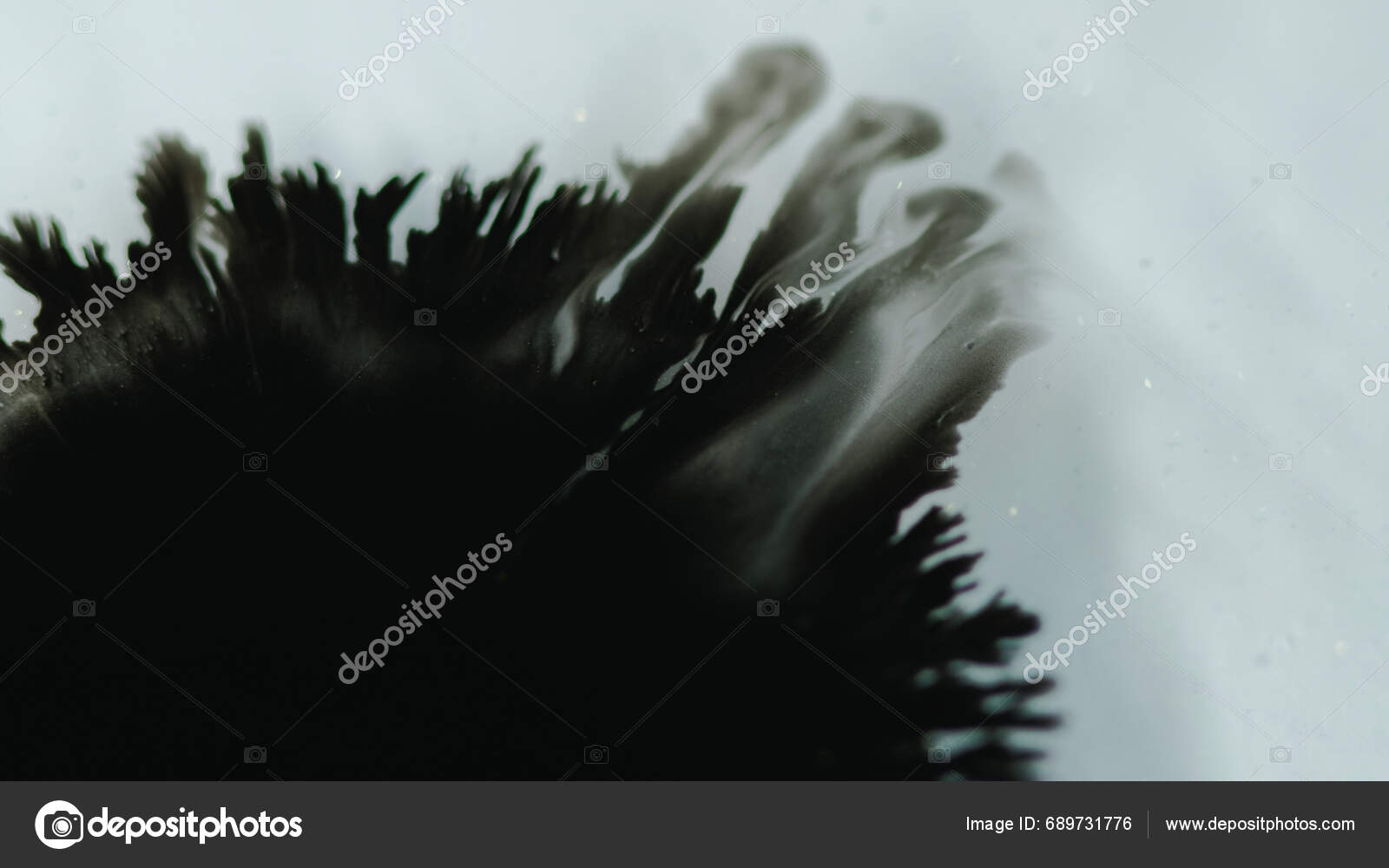 Ink Drop Paint Spatter Water Dirt Stain Defocused Black Fluid Stock ...